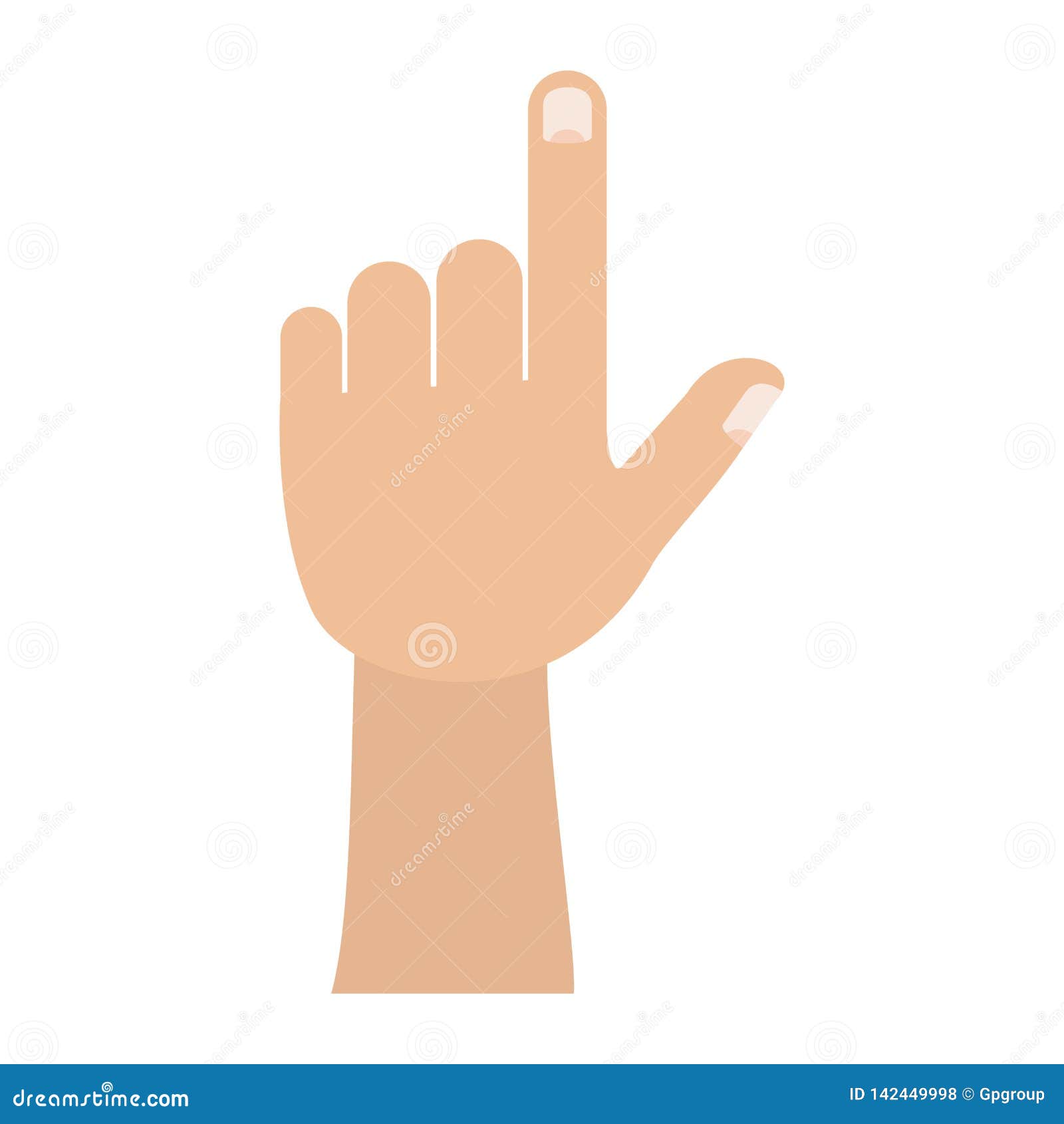 Colorful Silhouette Image of Left Hand Gesture Stock Vector ...