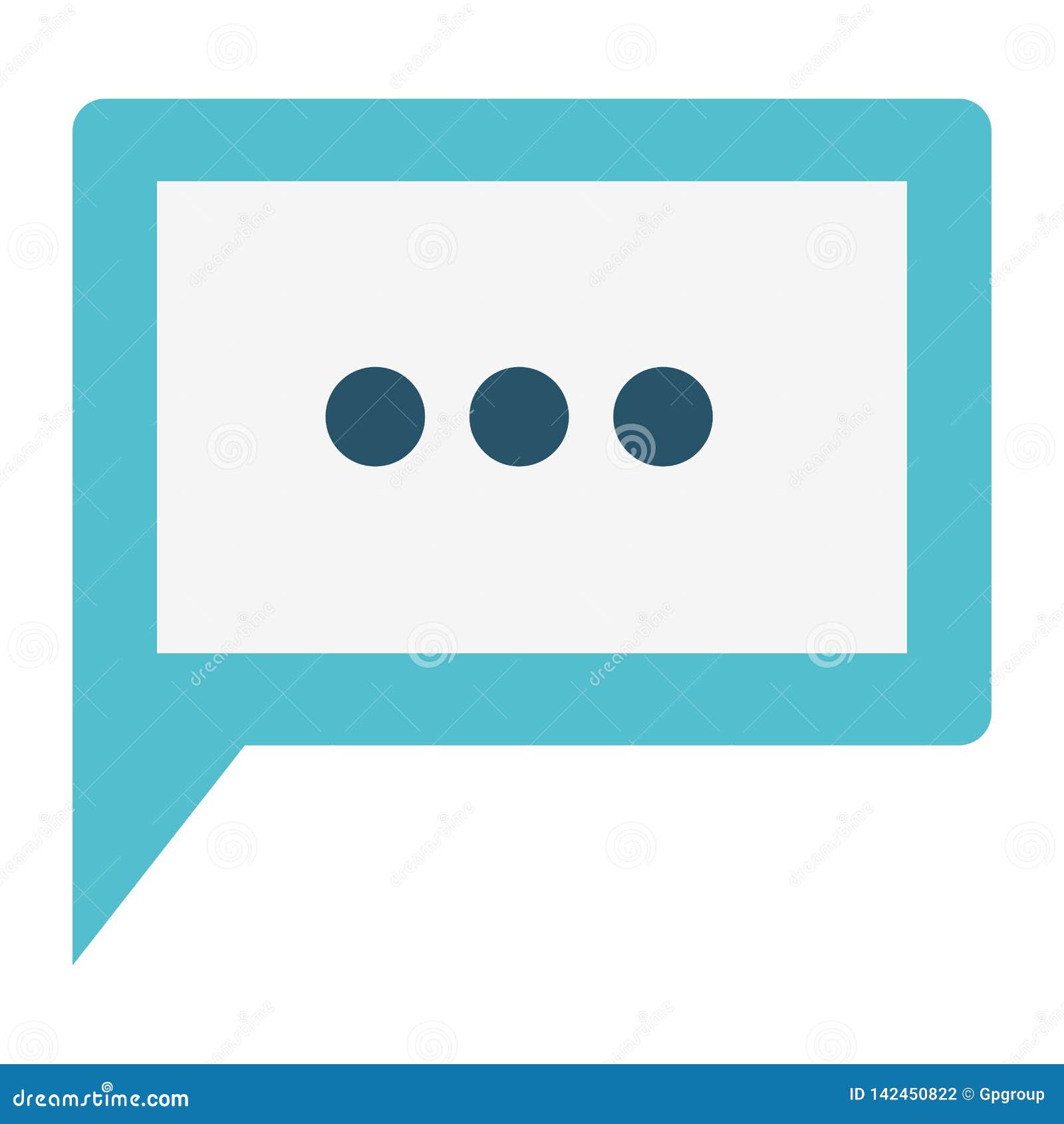 Square Dialogue Icon Set. Black Silhouette Signs. Communication Concept ...