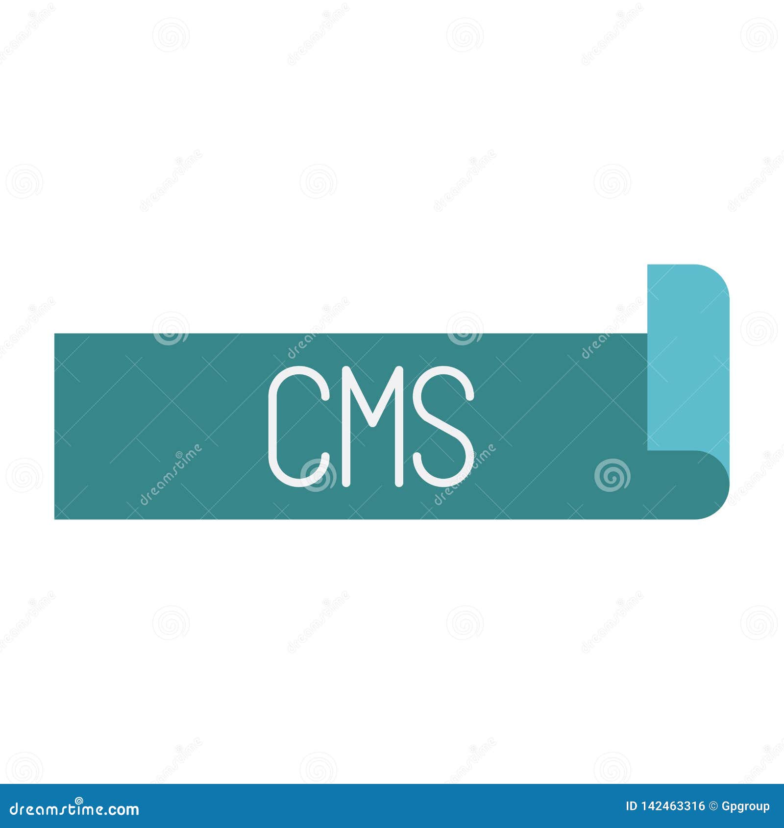 Colorful Silhouette Label Text of Cms Stock Vector - Illustration of ...
