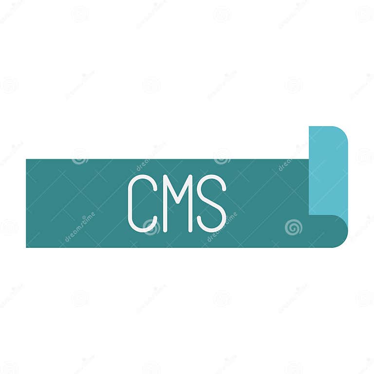 Colorful Silhouette Label Text of Cms Stock Vector - Illustration of ...