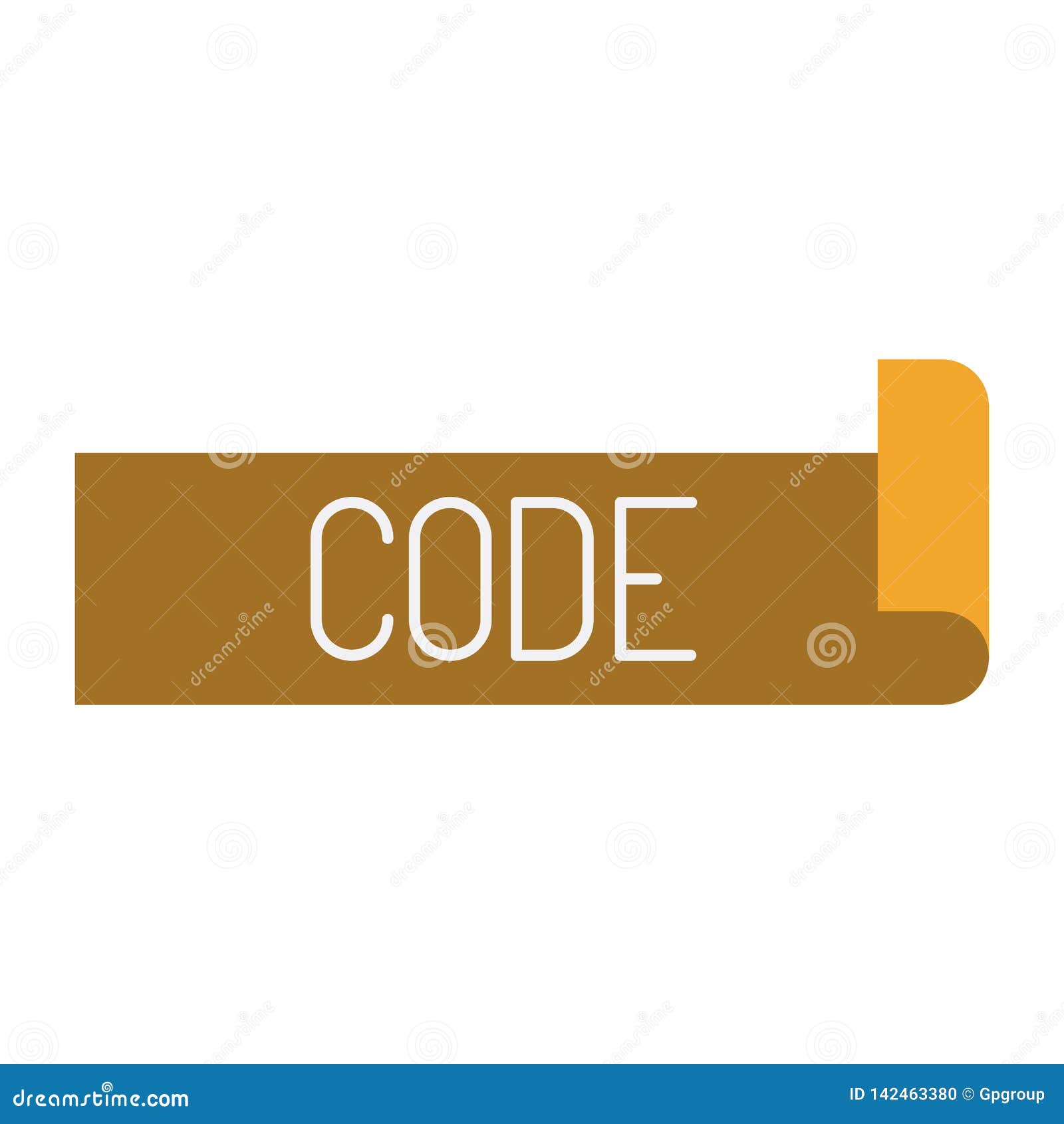 Colorful Silhouette Label Text of Code Stock Vector - Illustration of ...