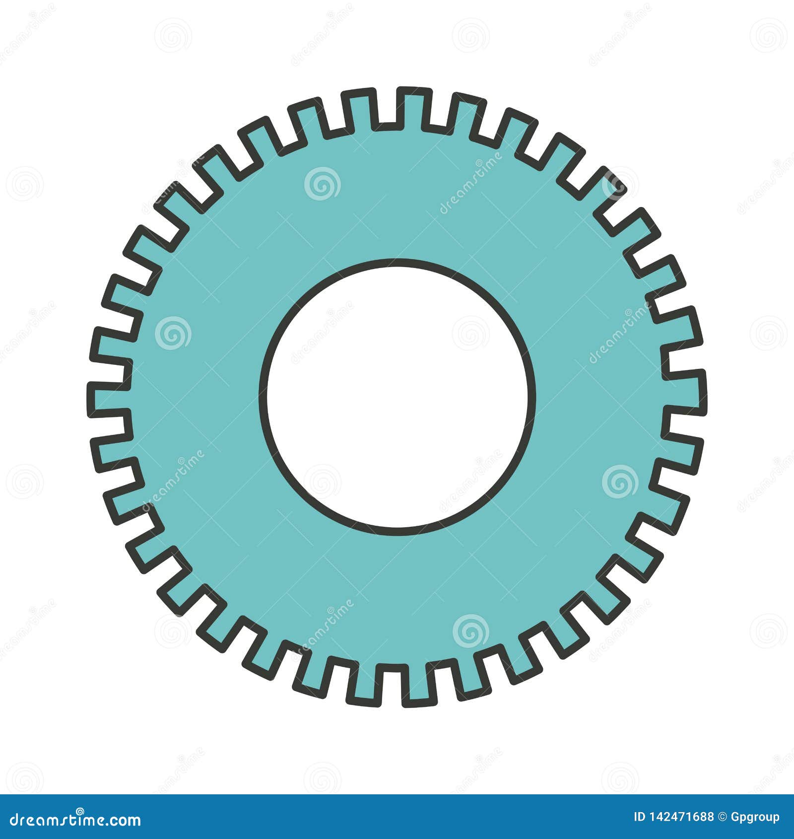 Colorful Silhouette of Pinion Icon Stock Vector - Illustration of ...