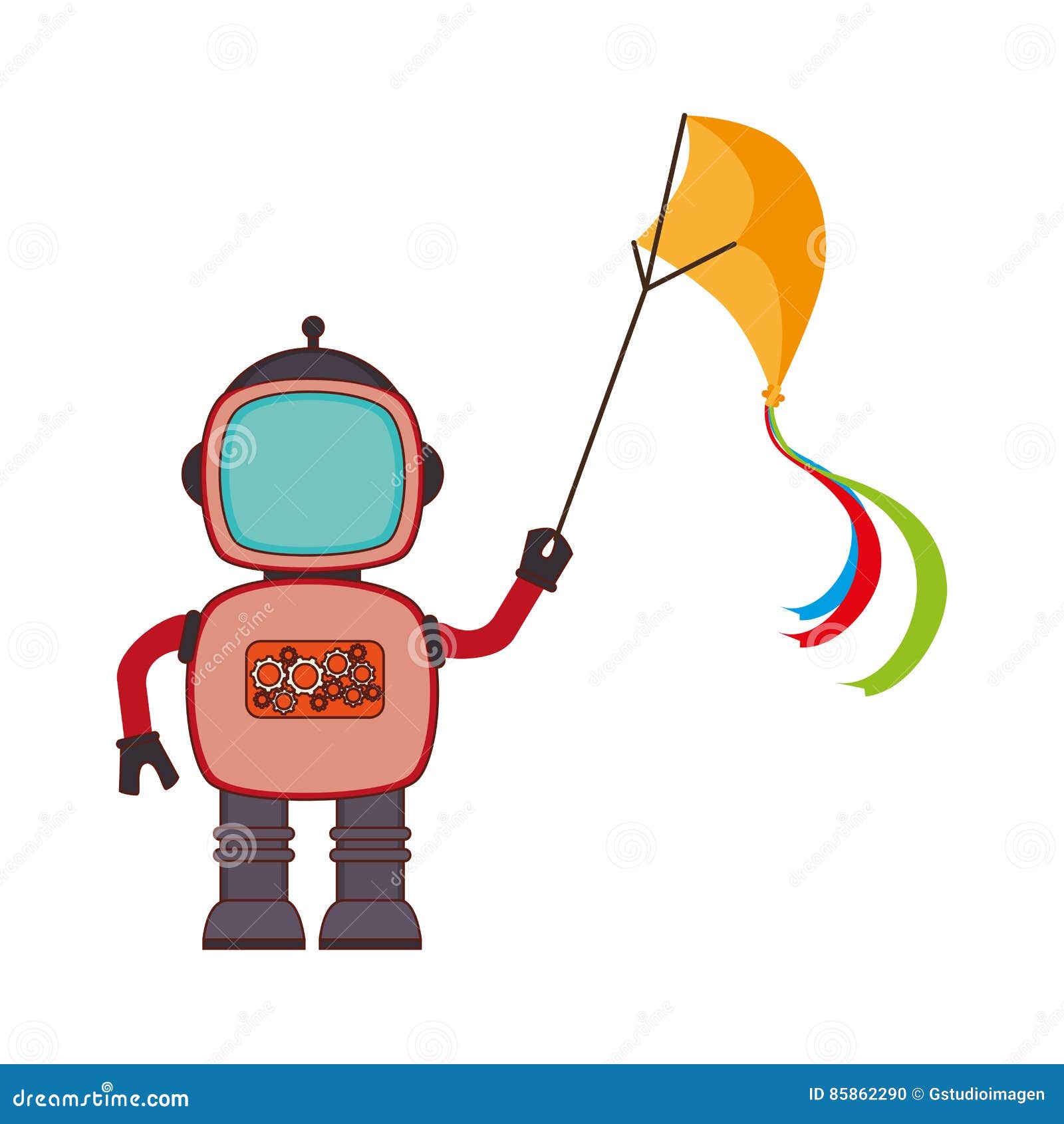 Kite System Tidal Power Icon Doodle Illustration | CartoonDealer.com ...