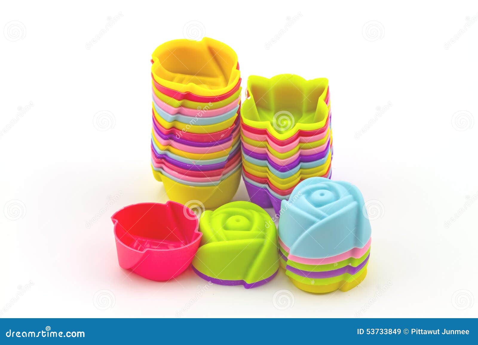 Colorful of Silicone Molds for Baking in the Form of Hearts, Obj Stock ...
