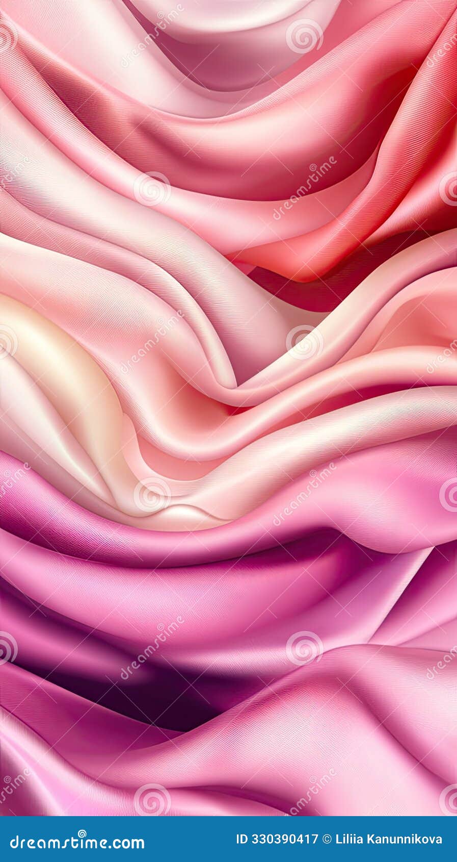 Colorful Silk Fabric Forms Elegant Waves, Providing a Stunning Backdrop ...