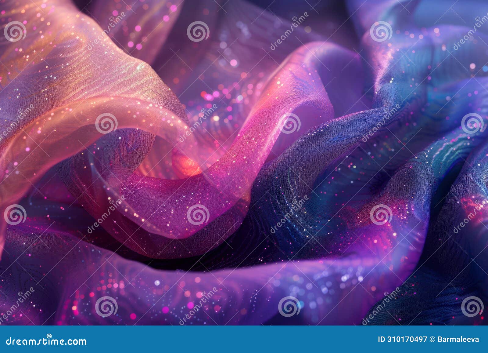 Colorful Silk Fabric with Patterns, Shimmer and Sequins. Generative AI ...