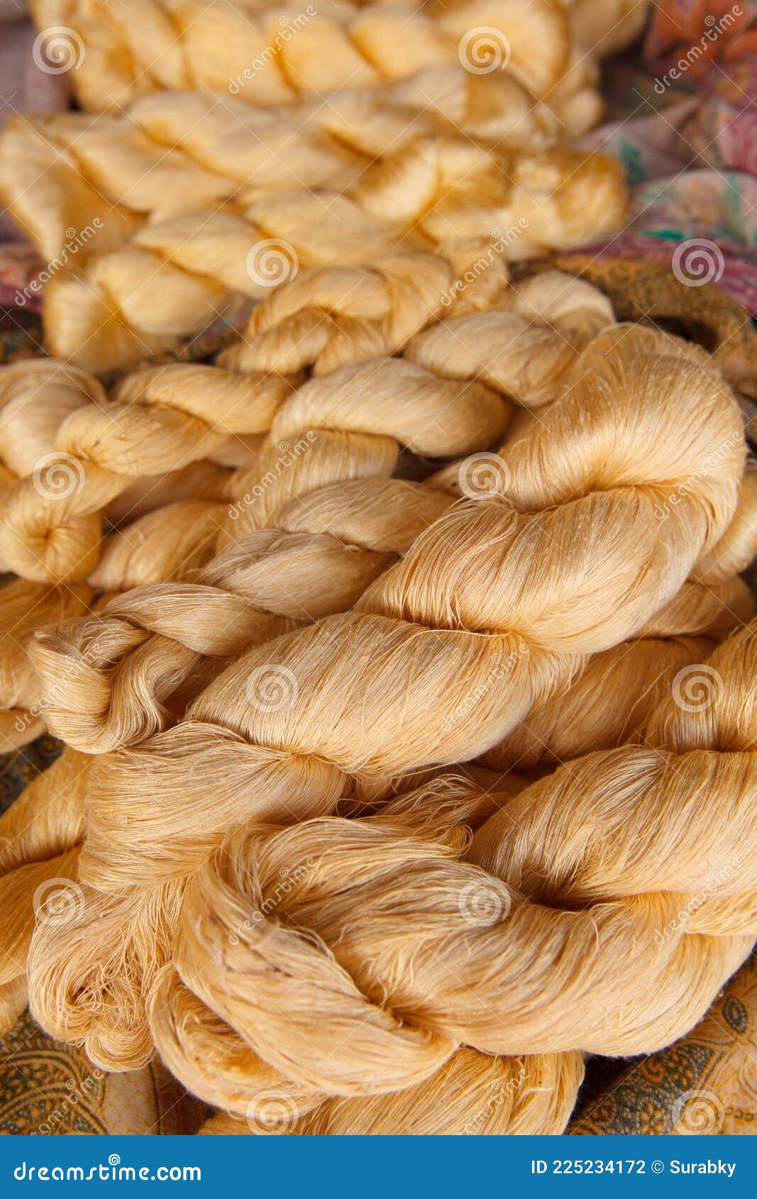 Colorful silk thread stock photo. Image of weave, worm - 225234172