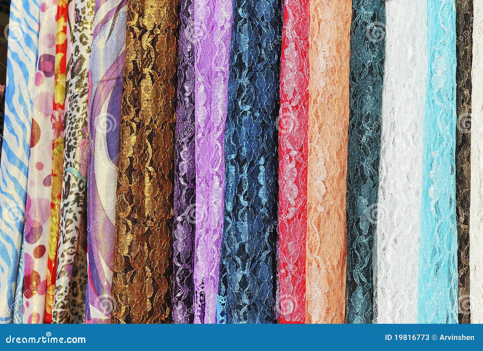 Colorful Silks stock image. Image of lace, silk, beautiful - 19816773