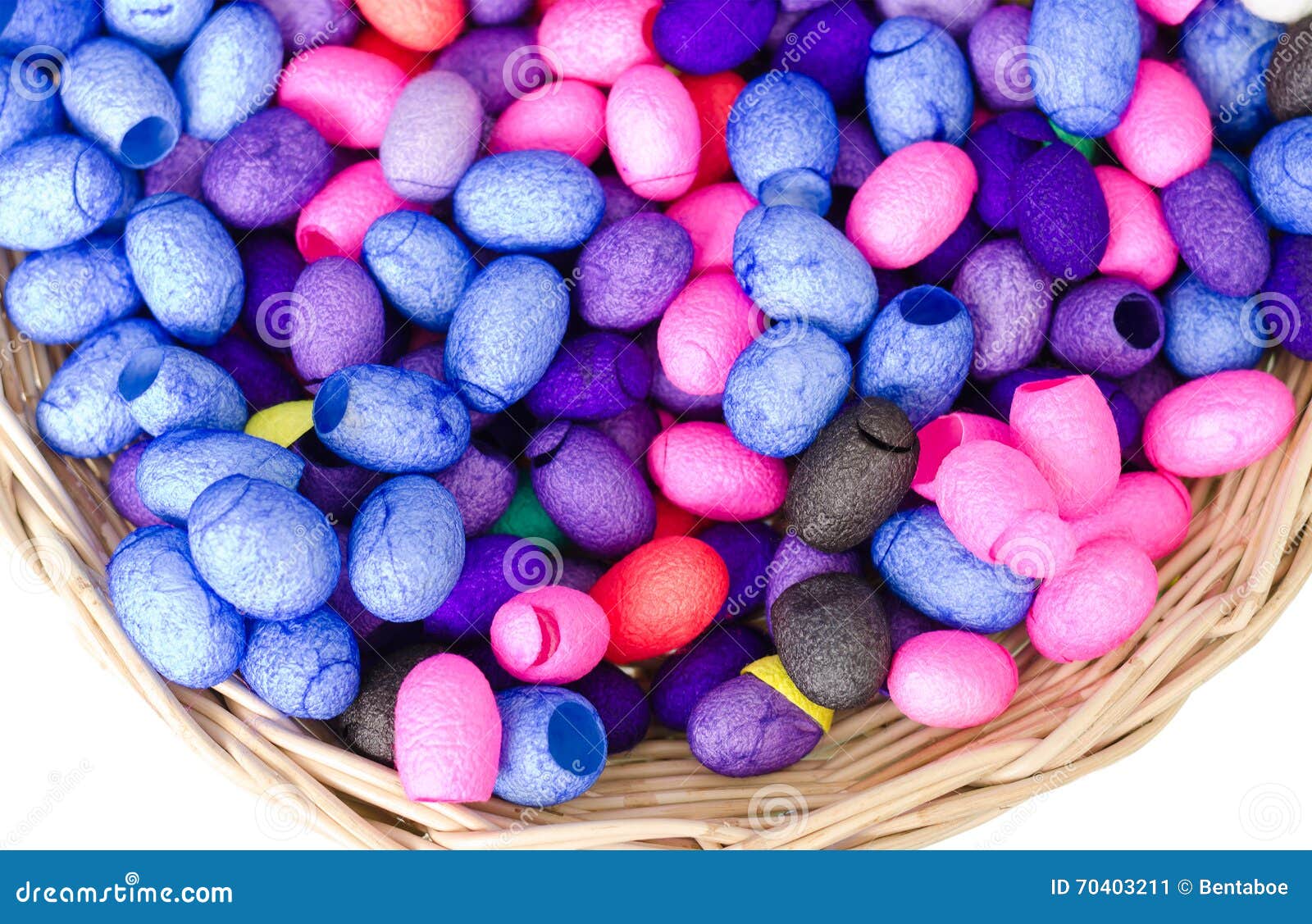 Colorful silkworm cocoons stock image. Image of colorful - 70403211