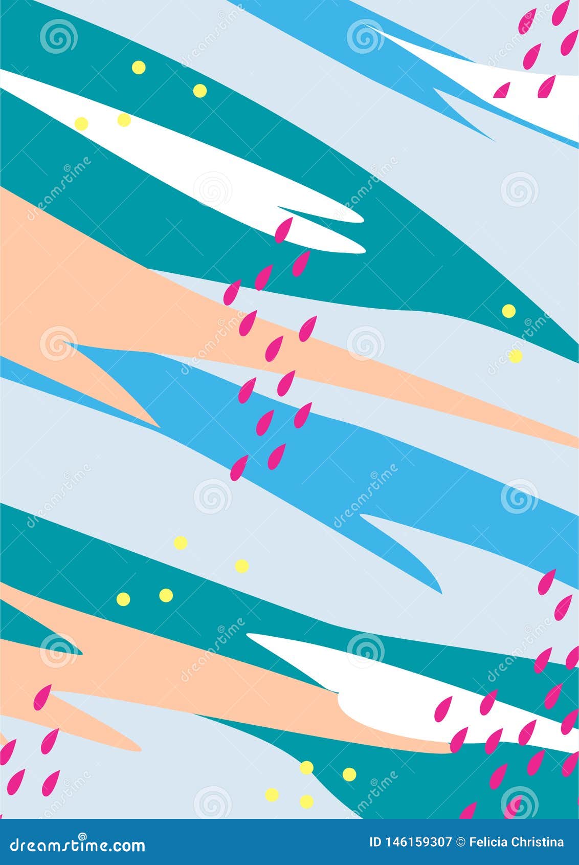 Colorful Simple Abstract Digital Art / Background Stock Illustration ...