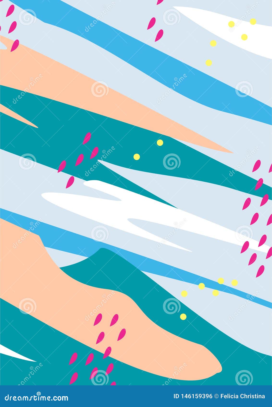 Colorful Simple Abstract Digital Art / Background Stock Illustration ...