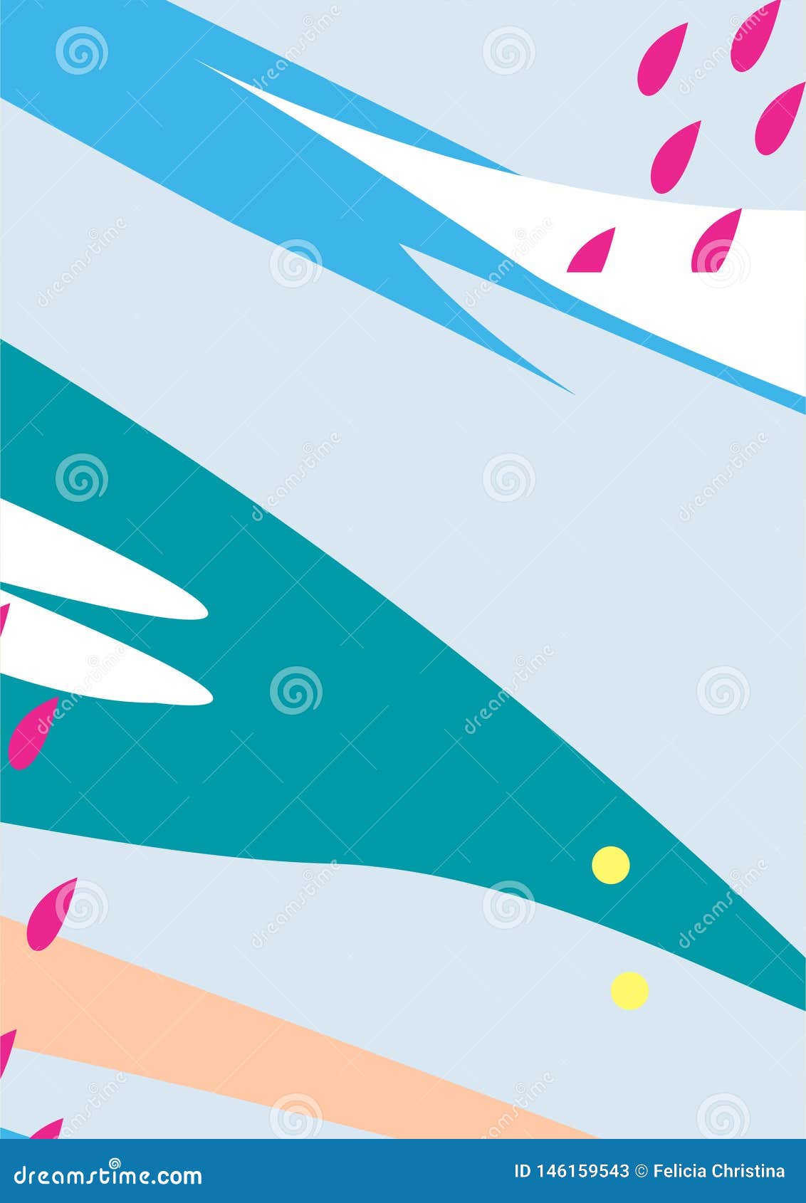 Colorful Simple Abstract Digital Art / Background Stock Illustration ...