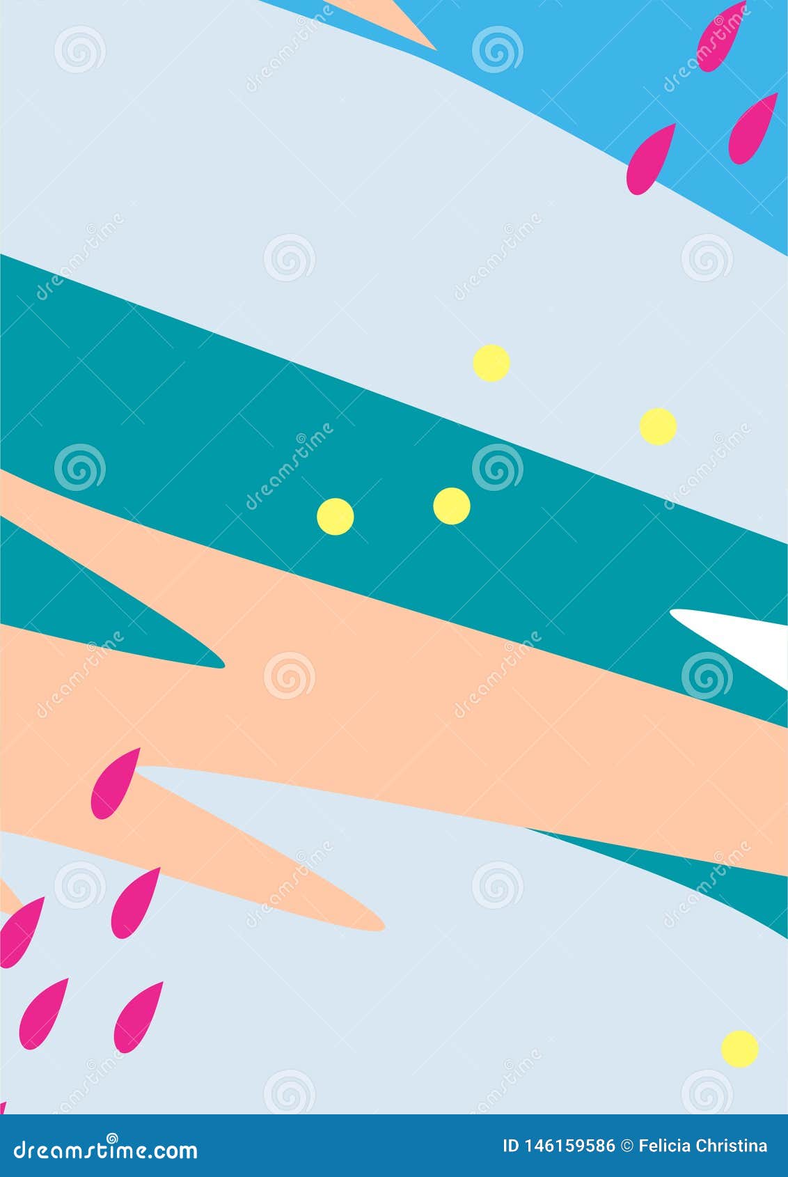 Colorful Simple Abstract Digital Art / Background Stock Illustration ...
