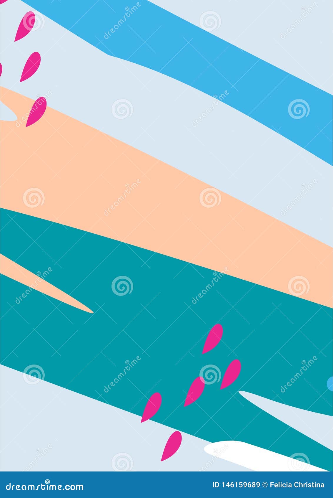 Colorful Simple Abstract Digital Art / Background Stock Illustration ...