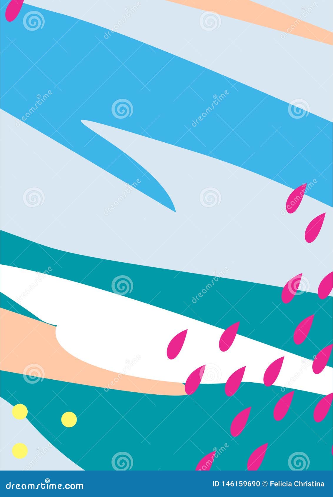 Colorful Simple Abstract Digital Art / Background Stock Illustration ...
