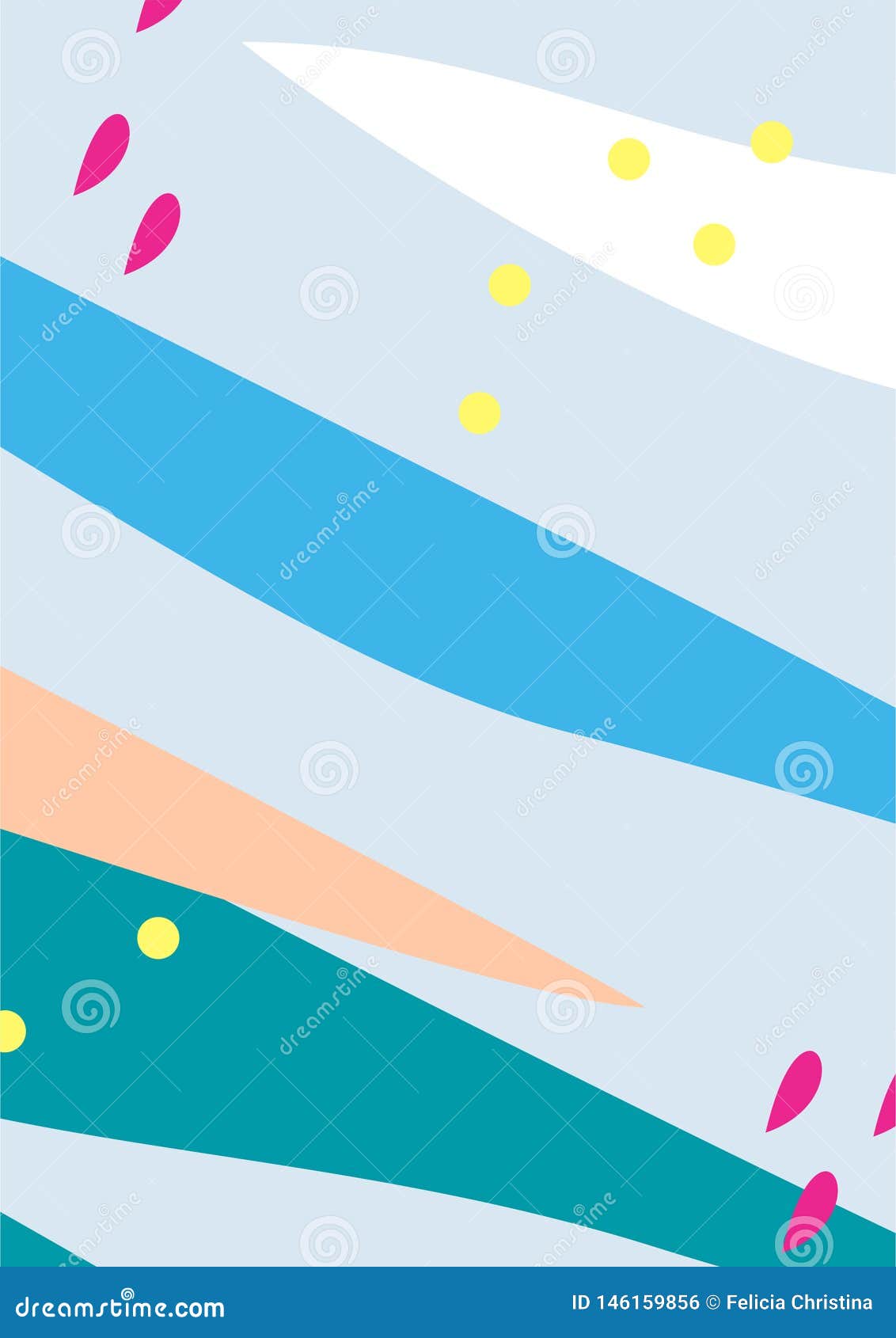 Colorful Simple Abstract Digital Art / Background Stock Illustration ...