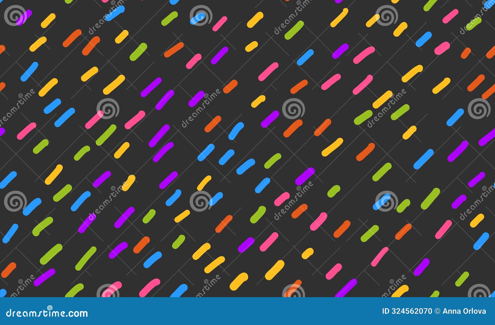 Colorful Simple Background with Small Dashes. Vector Seamless Pattern ...