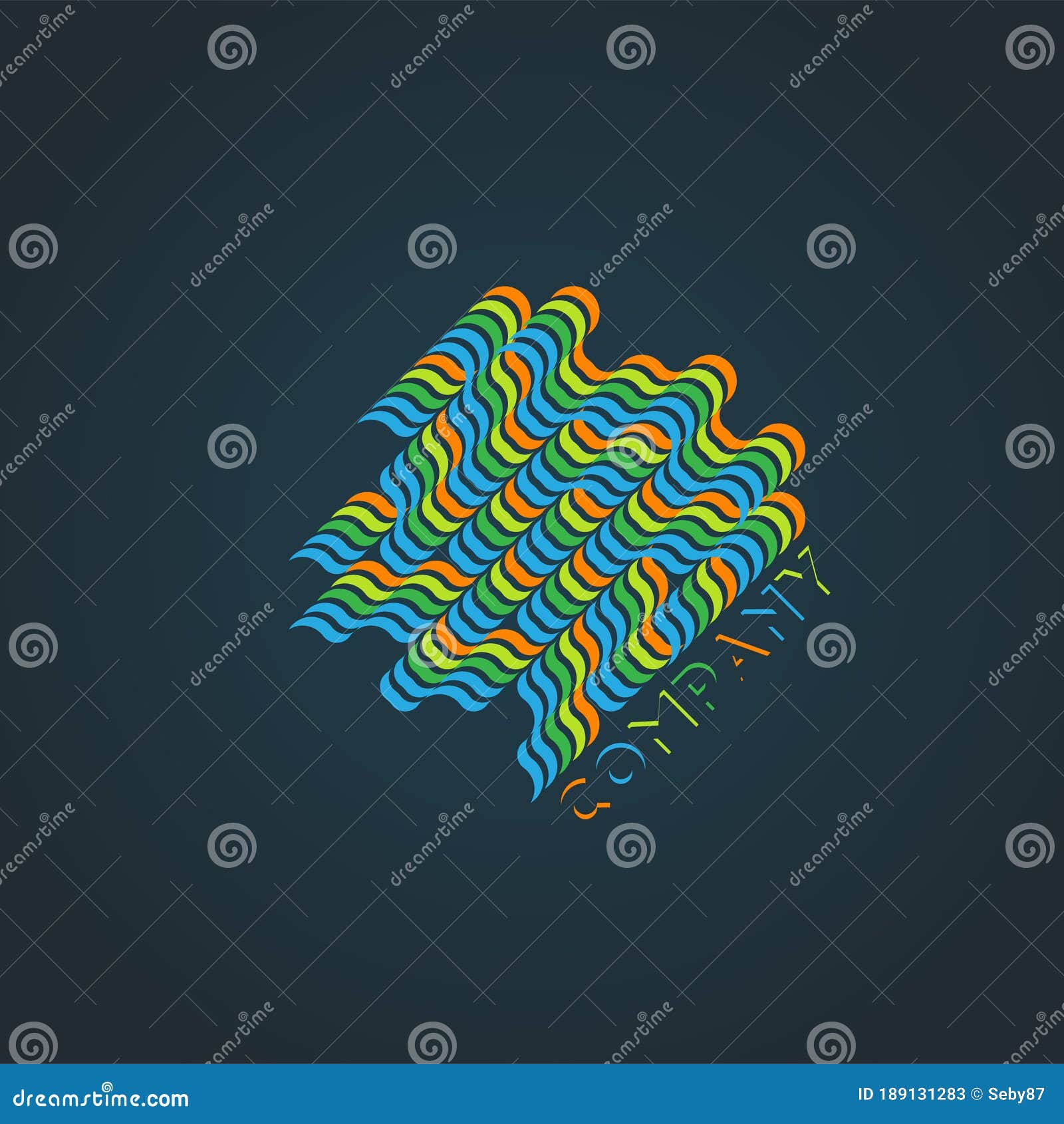 Colorful Simple `connection` Illustration on Blue, Vector Stock Vector ...