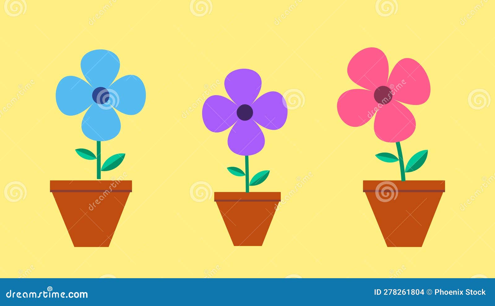 Colorful Simple 2d Flower Animation Stock Illustration - Illustration ...