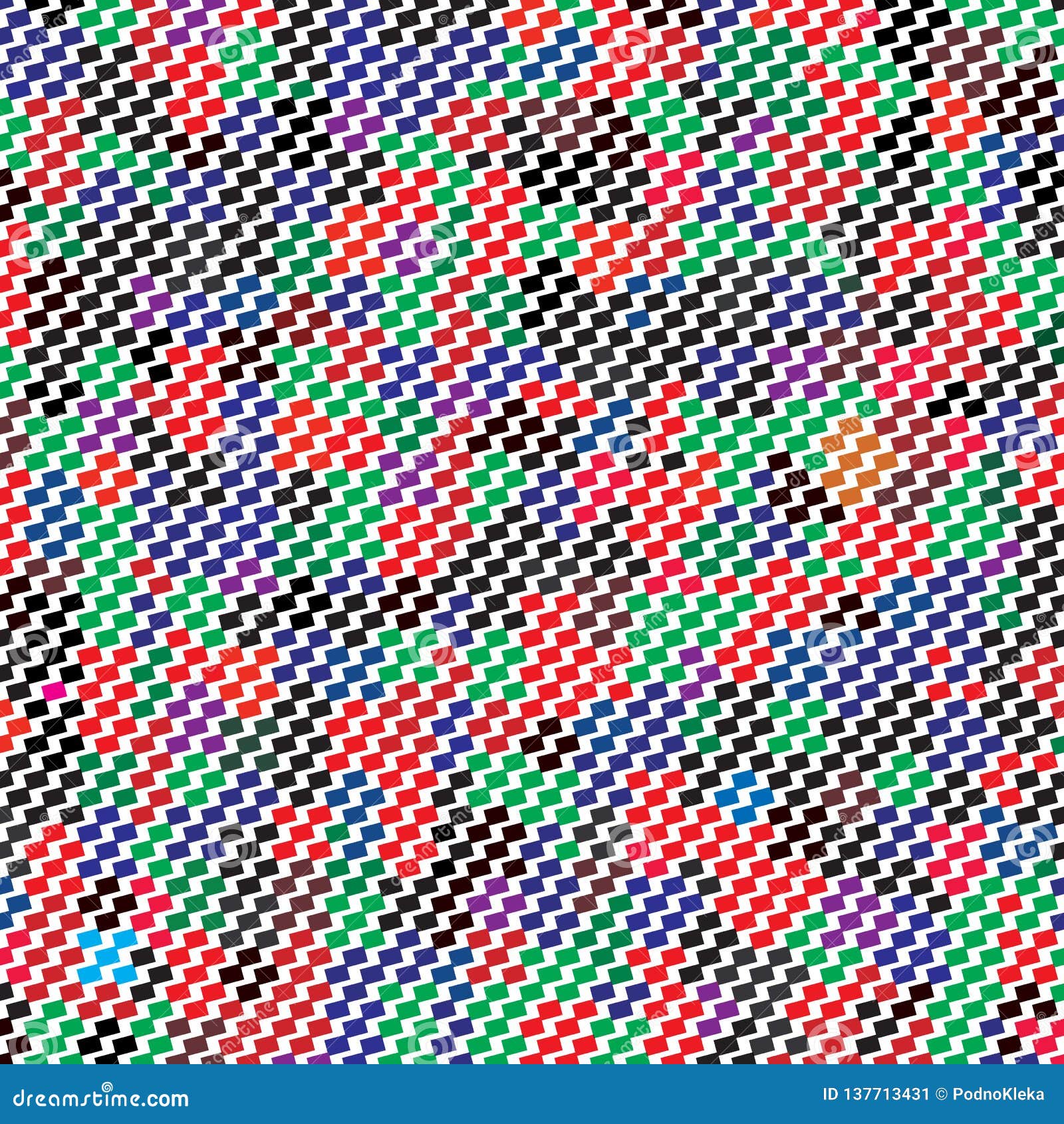 Colorful Simple Geometric Checkered Tile Grid Vector Fabric Background ...