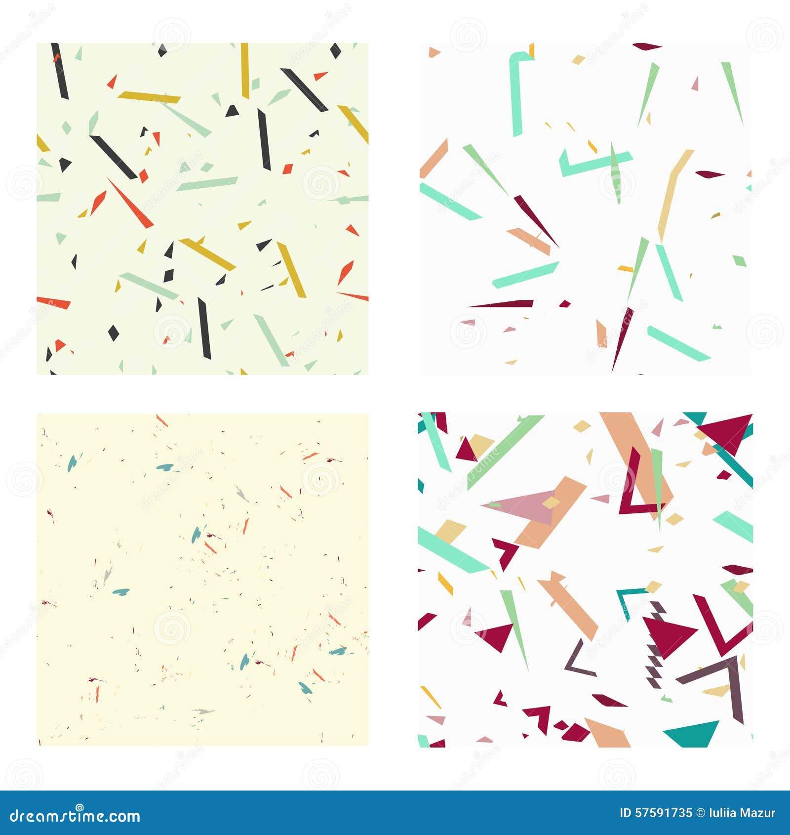 Colorful Simple Seamless Pattern, Vintage Texture Stock Vector ...