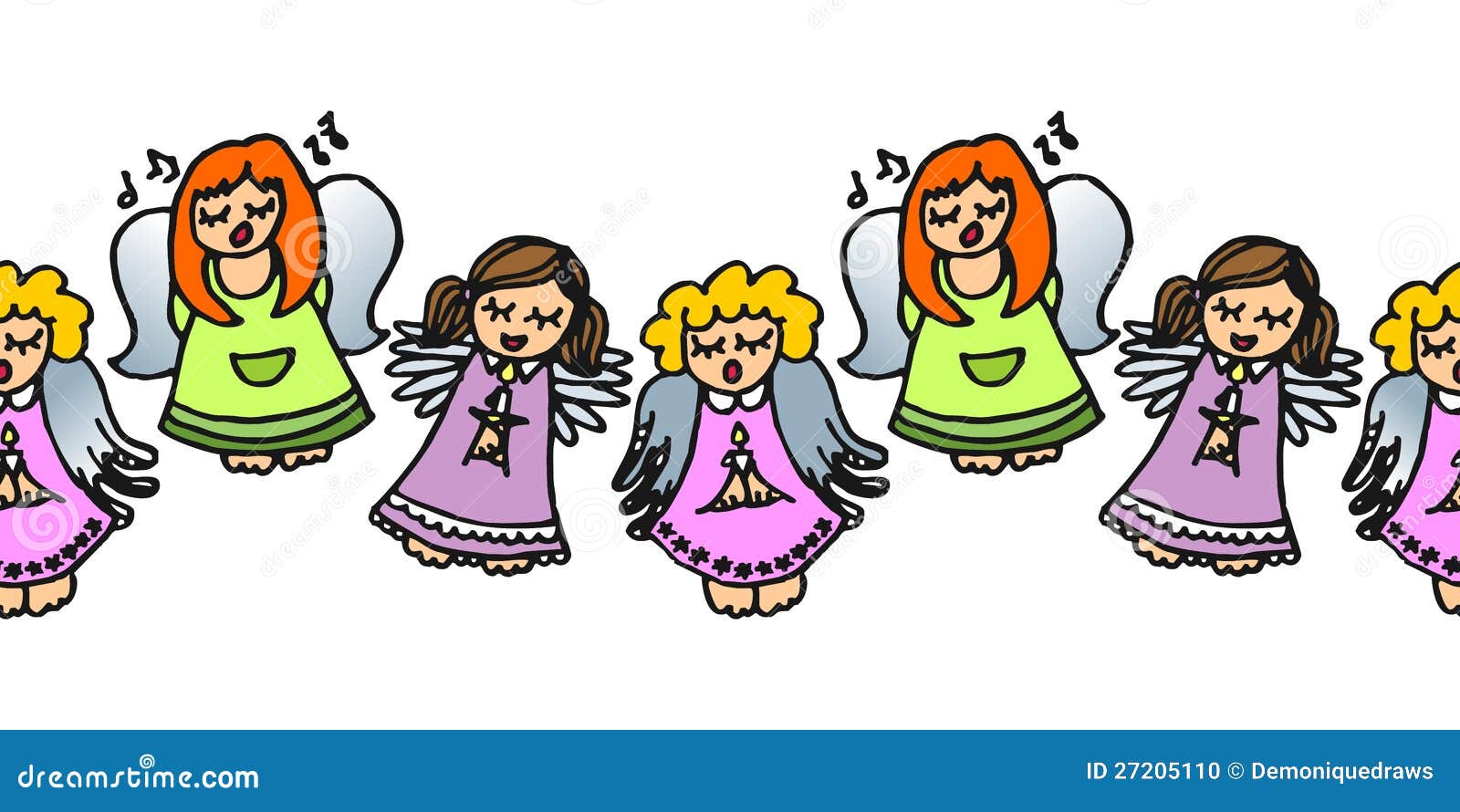 Singing Angels Royalty-Free Illustration | CartoonDealer.com #663027
