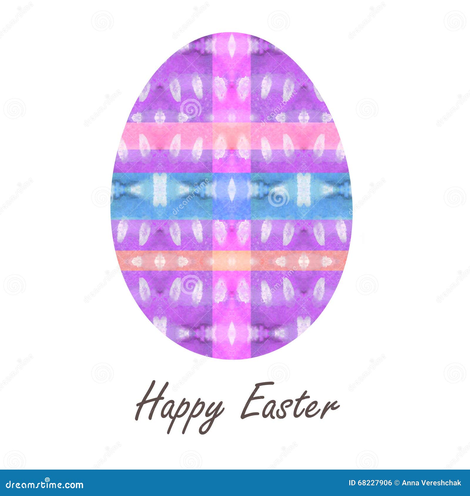 Colorful Single Easter Egg with Beautiful Color Abstract Pattern ...