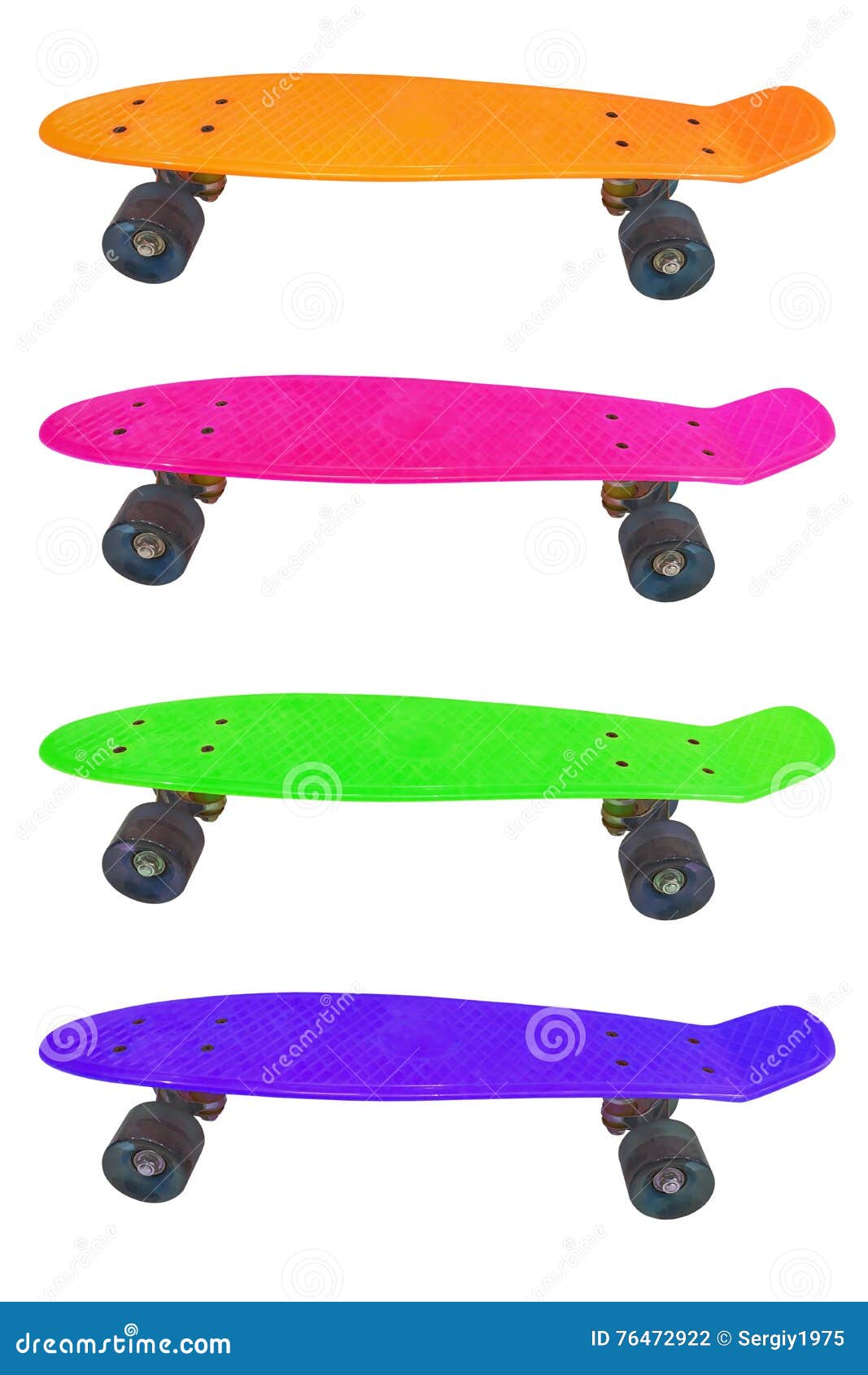 Colorful Skateboard Isolated On White Background Stock Photo ...