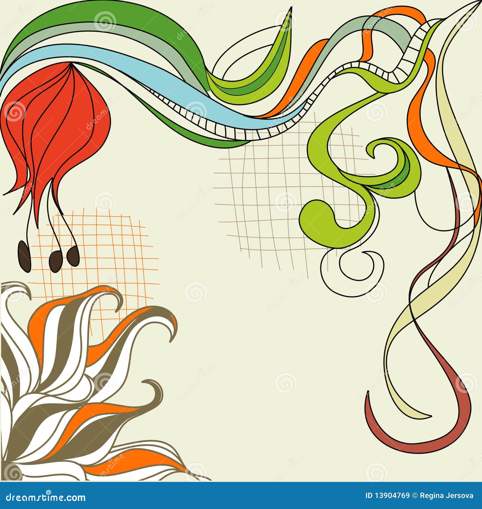 Colorful sketch stock vector. Illustration of filigree - 13904769