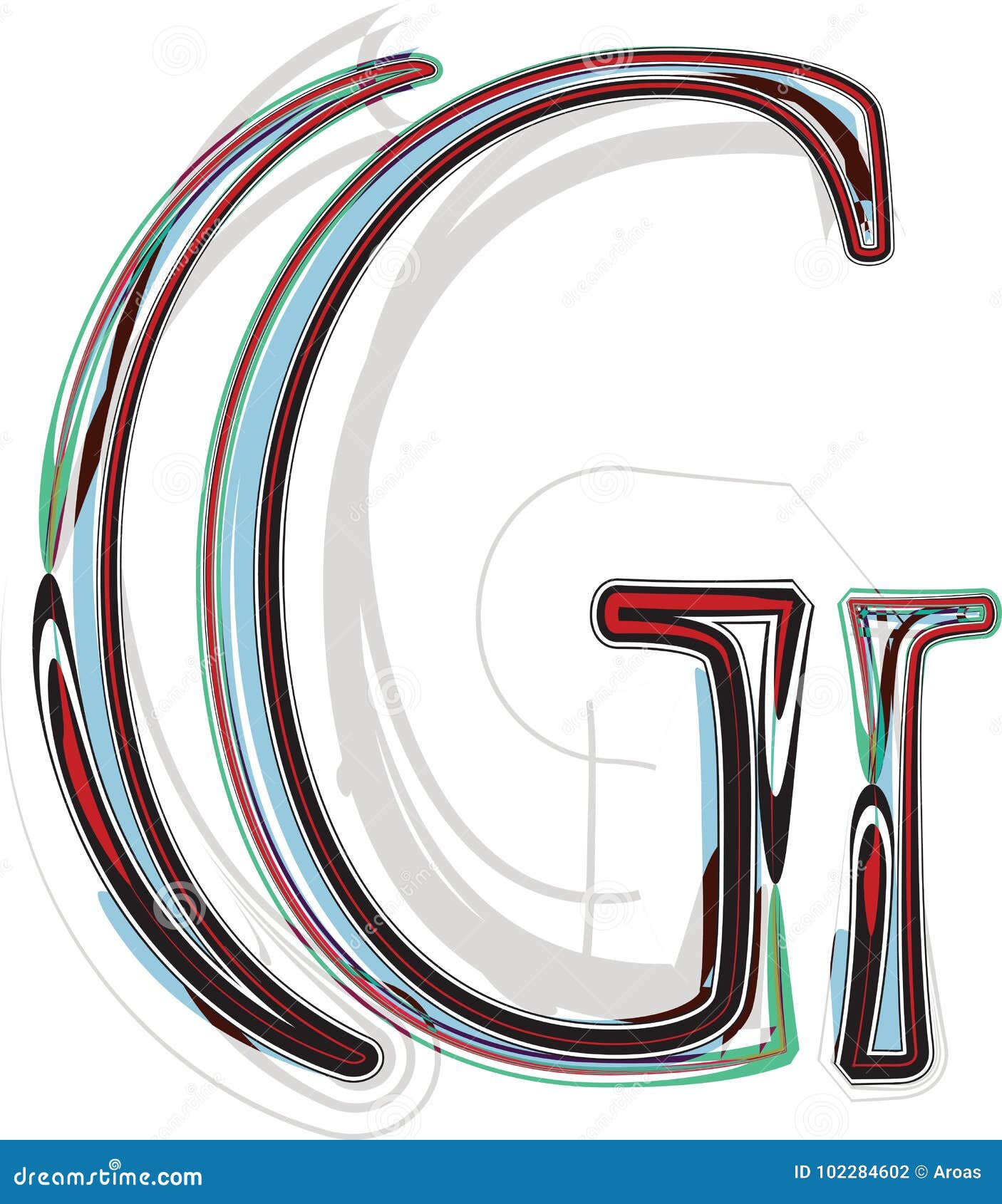 Font Illustration Letter G stock vector. Illustration of monogram ...