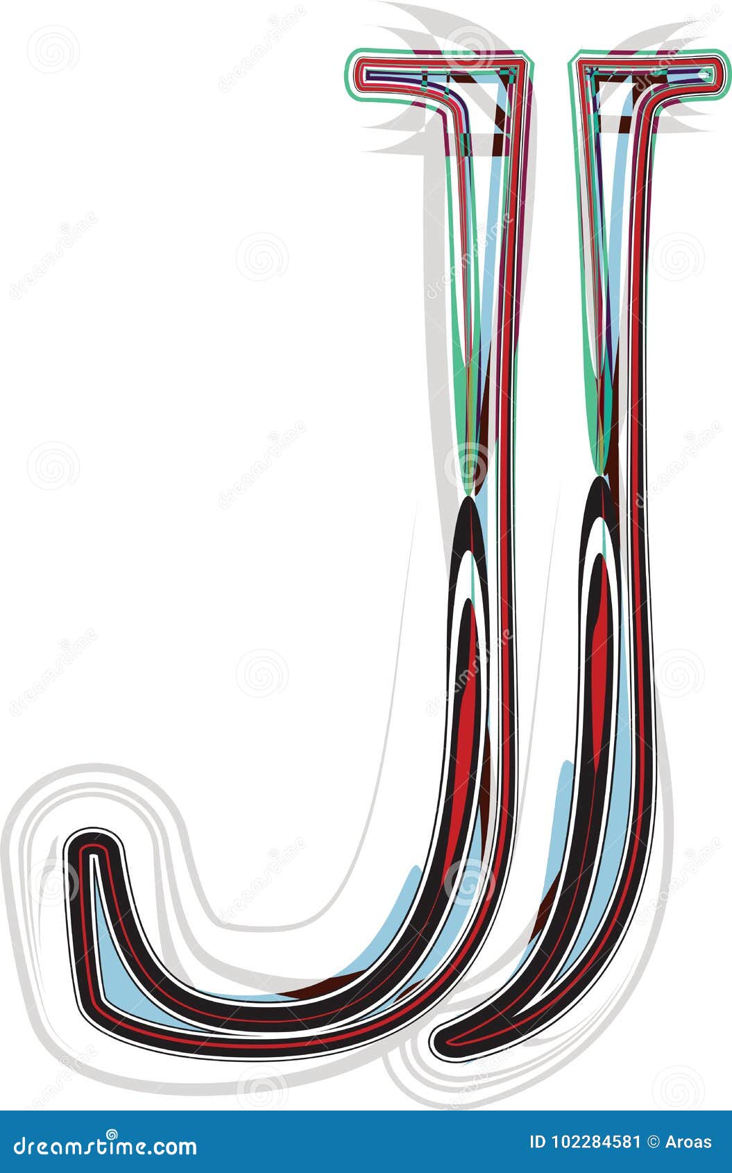 Font Illustration Letter J stock vector. Illustration of abstract ...