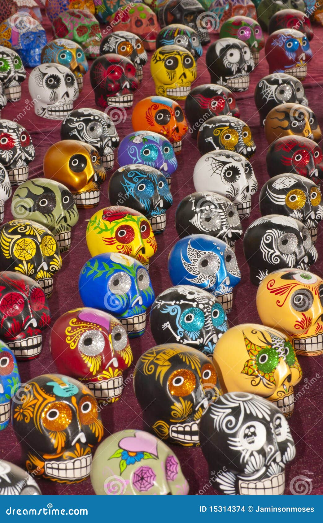 Colorful skulls stock photo. Image of large, angle, capital - 15314374