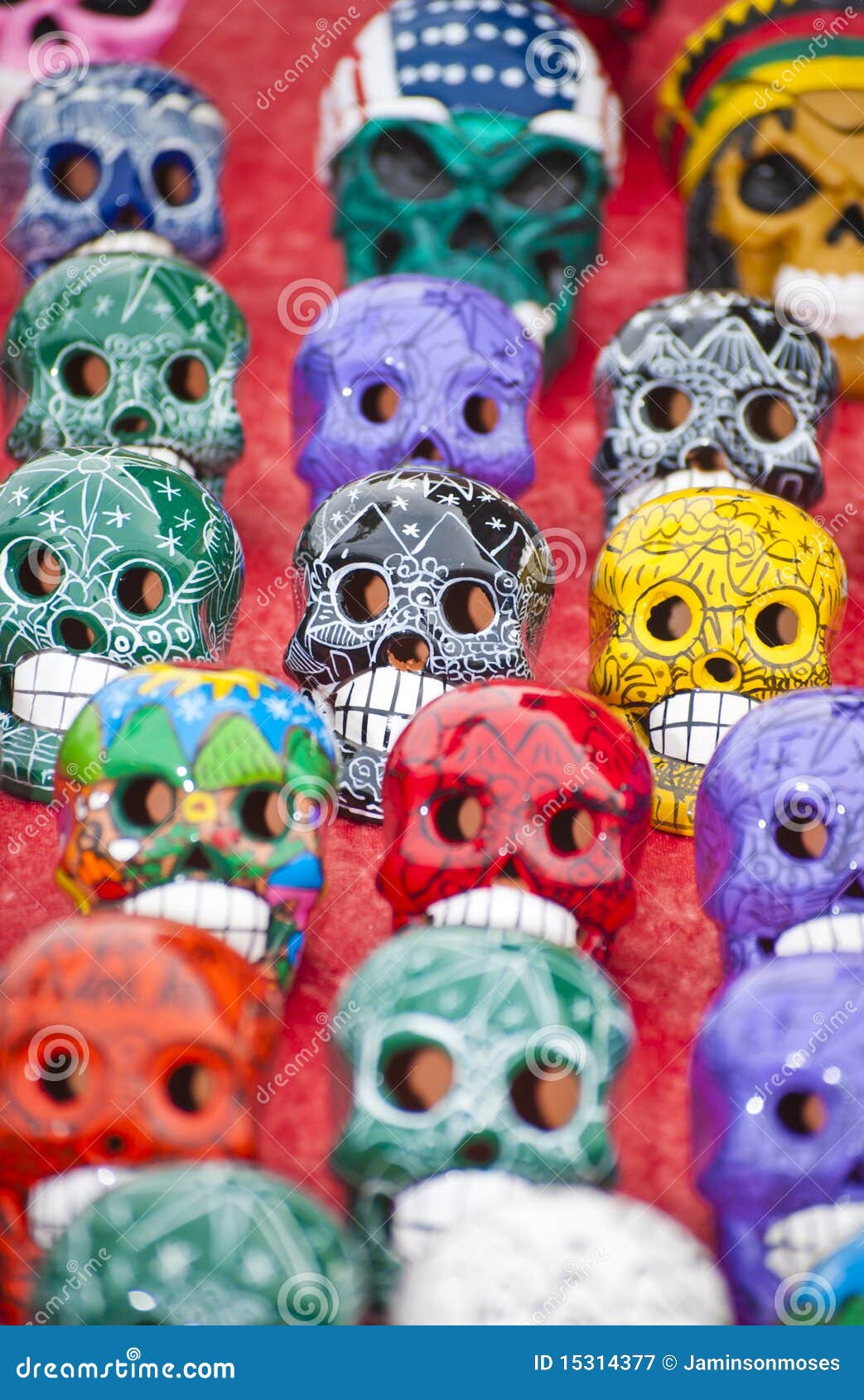 Colorful skulls stock image. Image of fear, ideas, large - 15314377