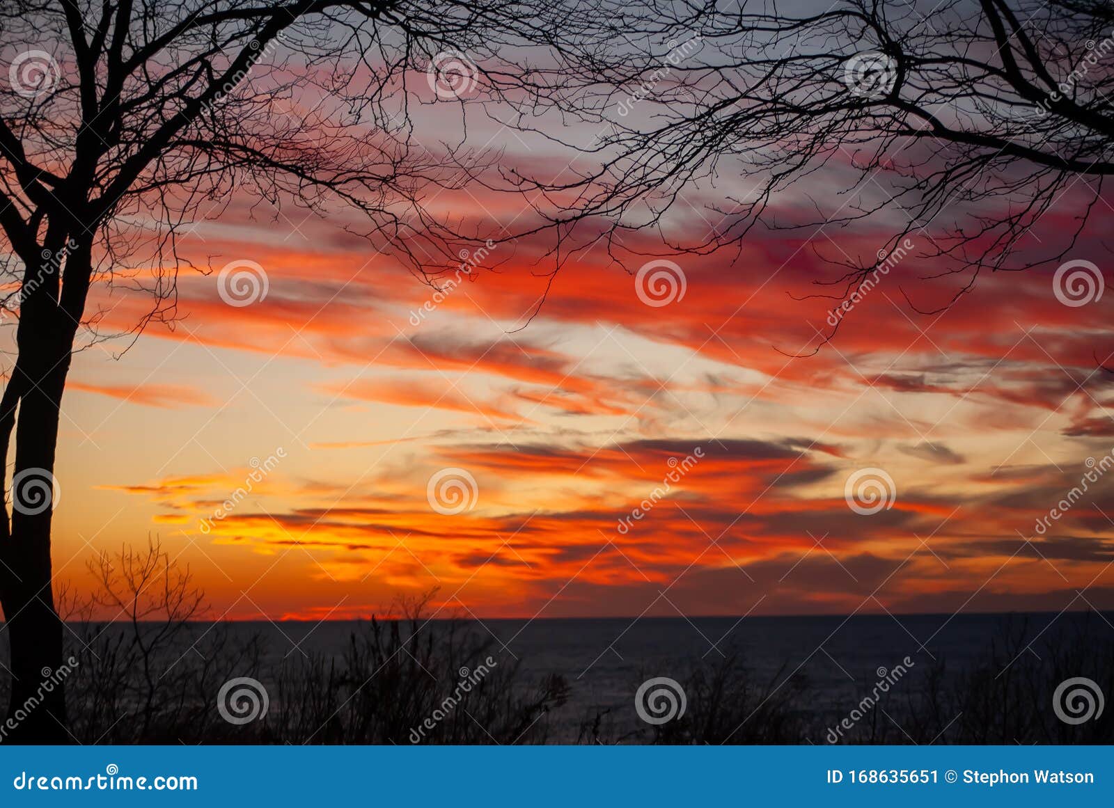 A Colorful Sky Display after the Sunset Stock Image - Image of orange ...