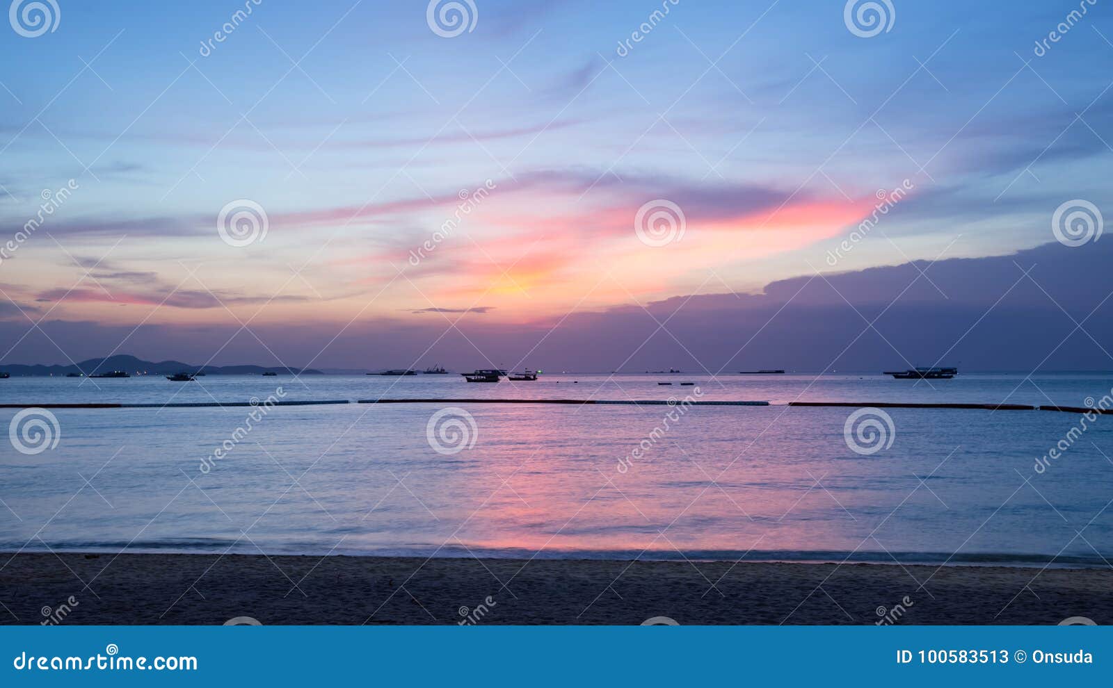 Colorful sky at sea stock image. Image of shiny, climate - 100583513
