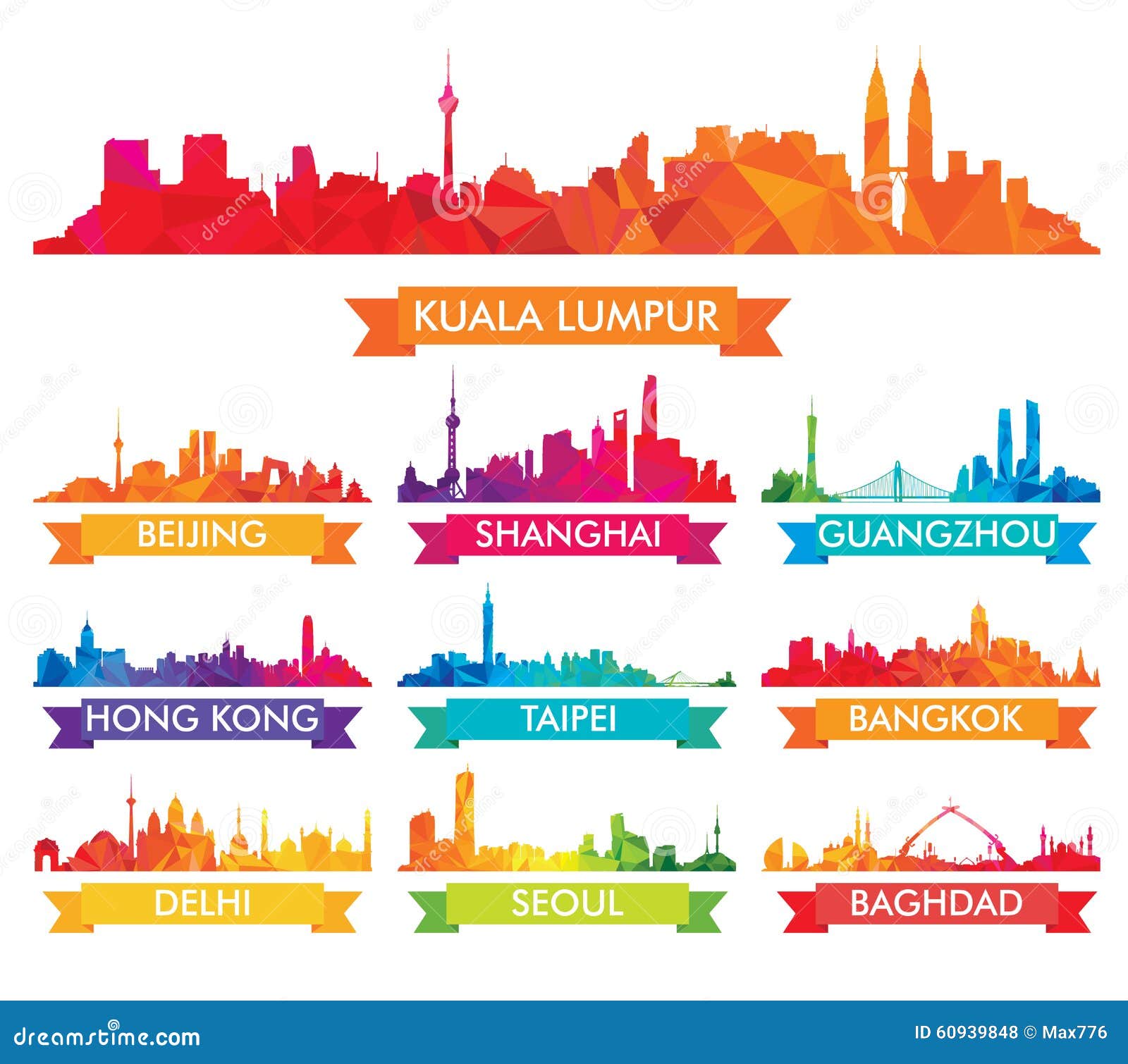Asian Cities Series Cartoon Vector | CartoonDealer.com #12499051