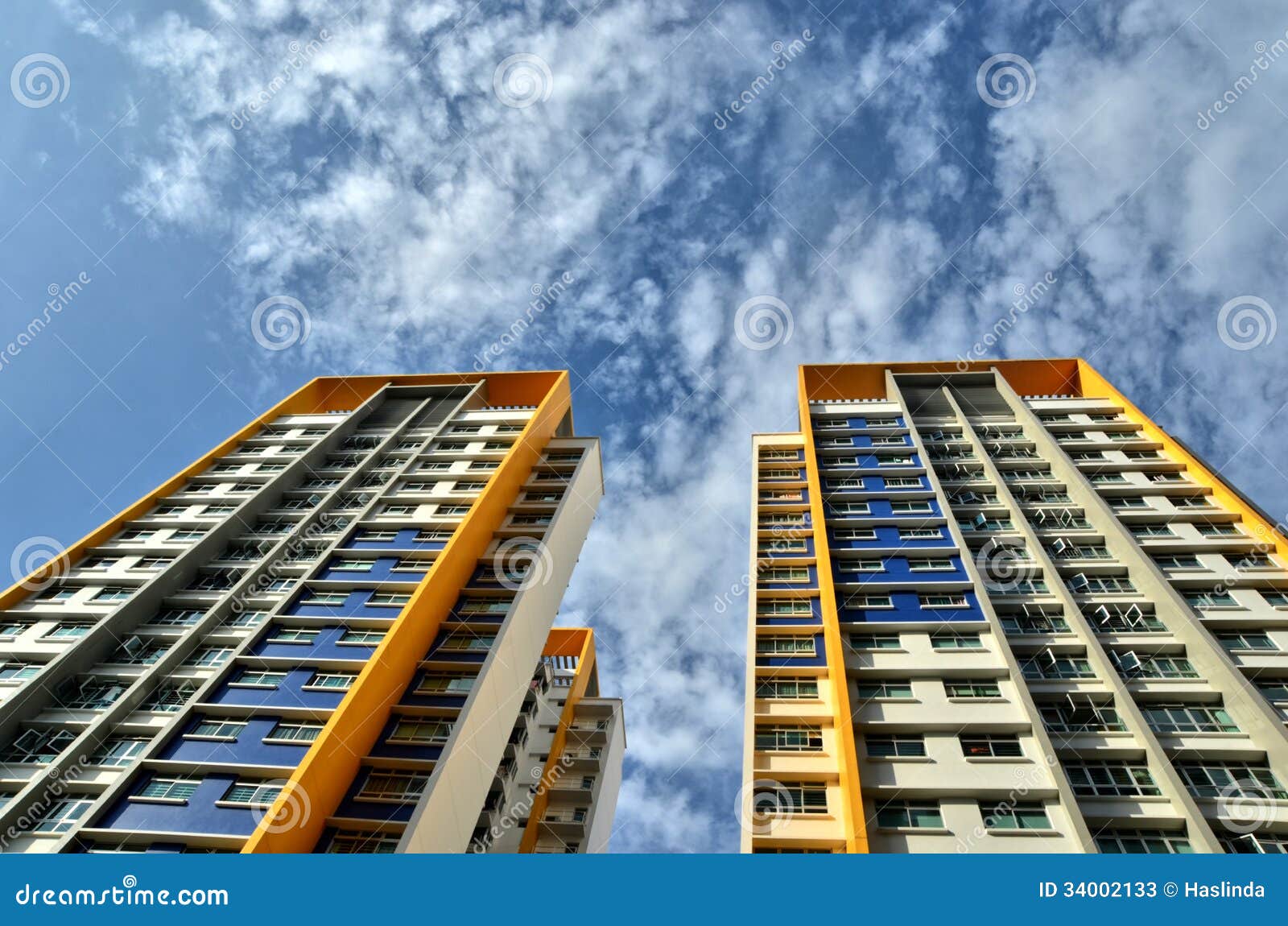 Colorful Skyscrappers stock image. Image of estate, buildings - 34002133