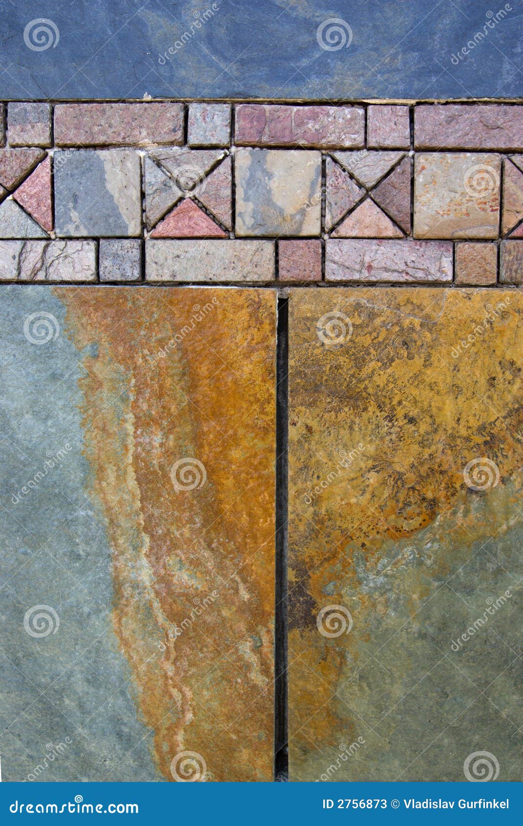 Colorful slate tiles stock image. Image of stonewall, stones - 2756873