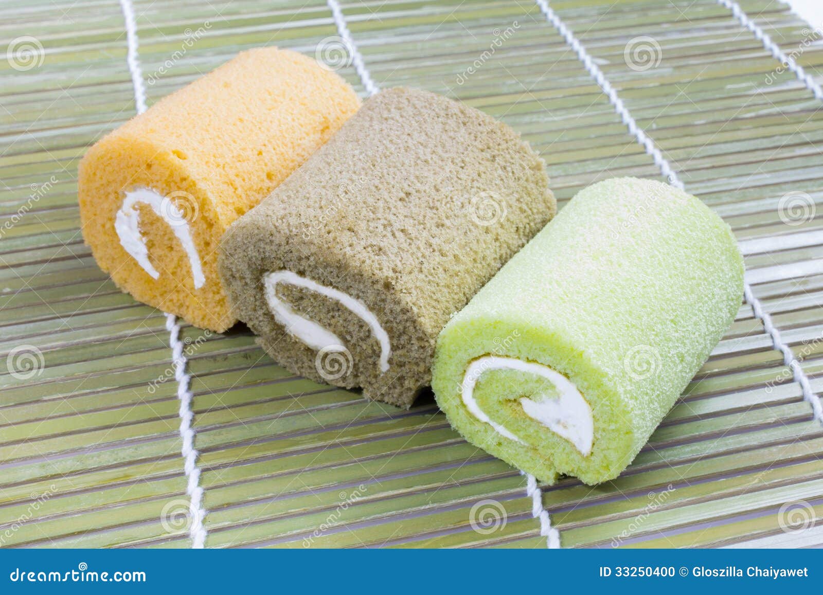 Slice Roll Pandan Flavored Cake Royalty-Free Stock Photo ...