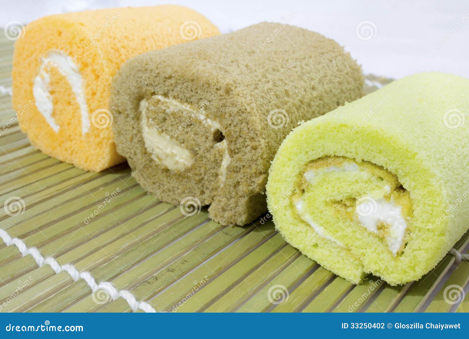 Slice Roll Pandan Flavored Cake Royalty-Free Stock Photo ...