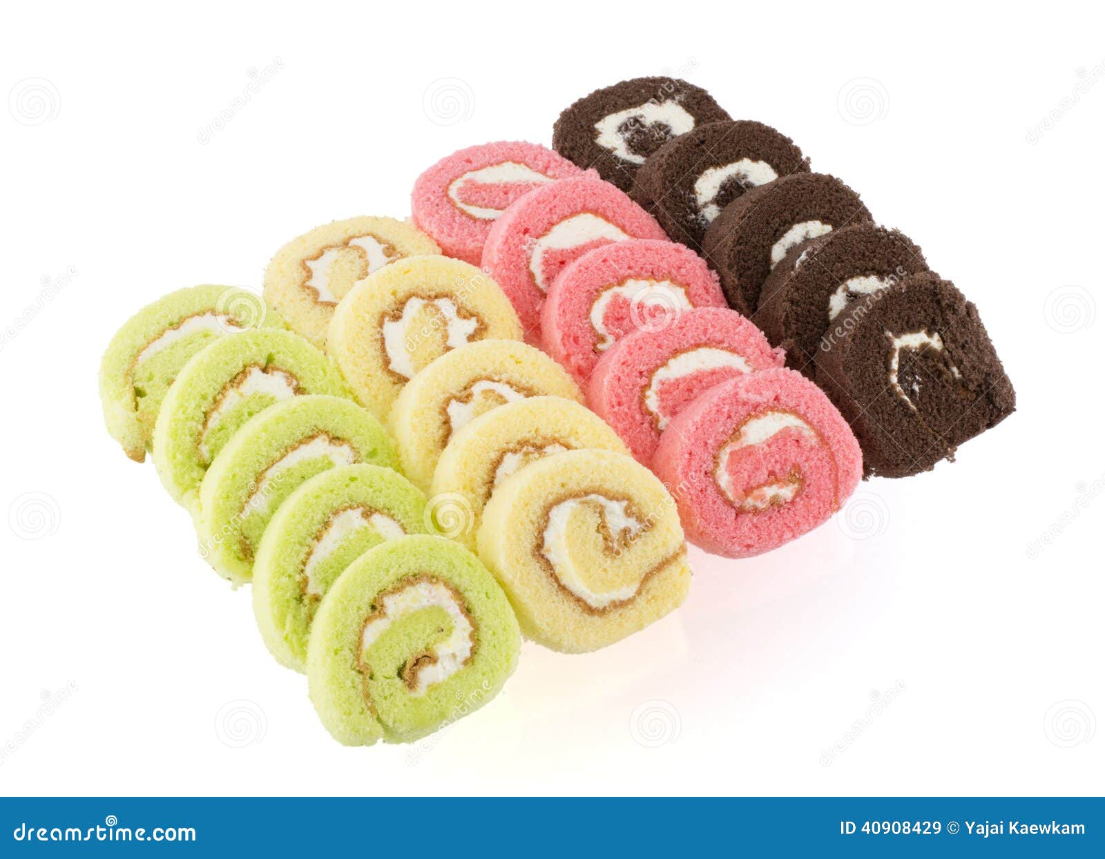 Slice Roll Pandan Flavored Cake Royalty-Free Stock Photo ...