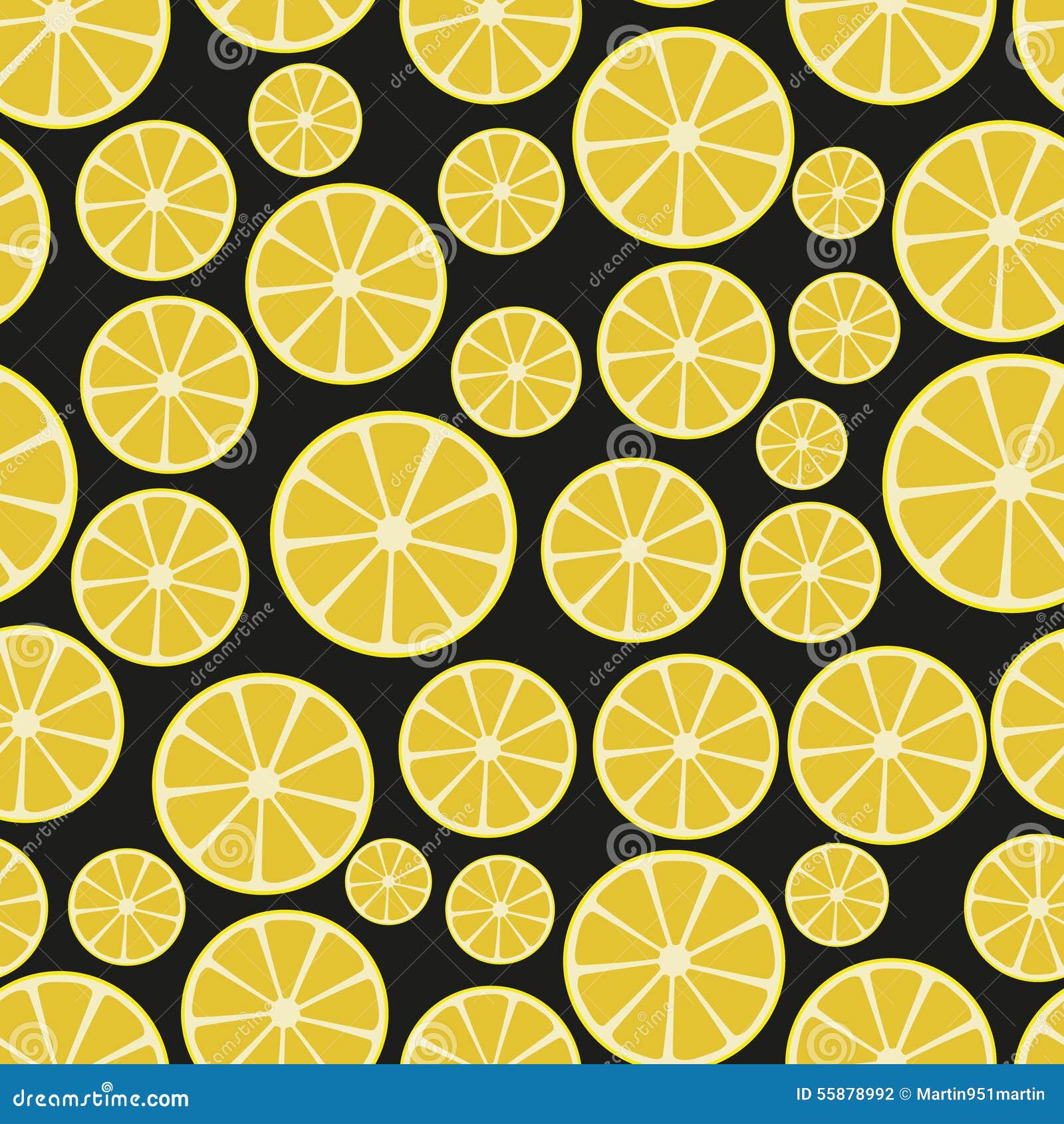 Colorful Sliced Lemon Fruits Seamless Pattern Stock Vector ...