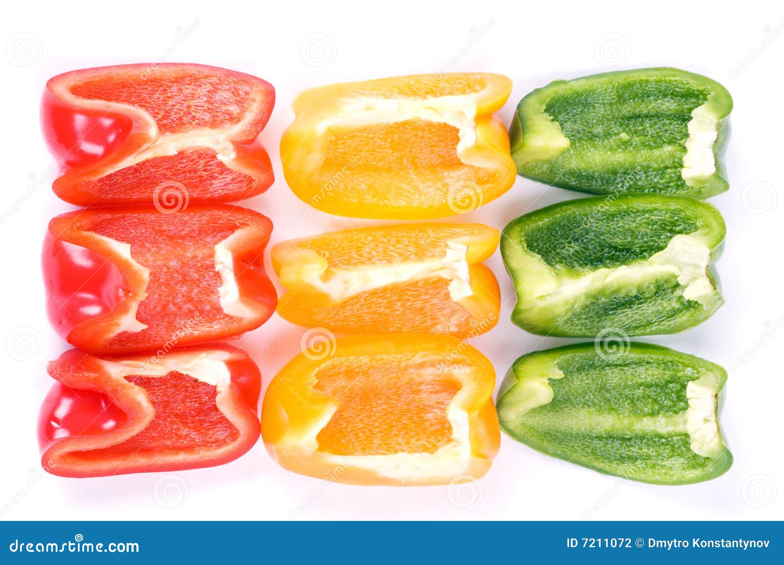 Colorful slices of paprika stock photo. Image of tasty - 7211072