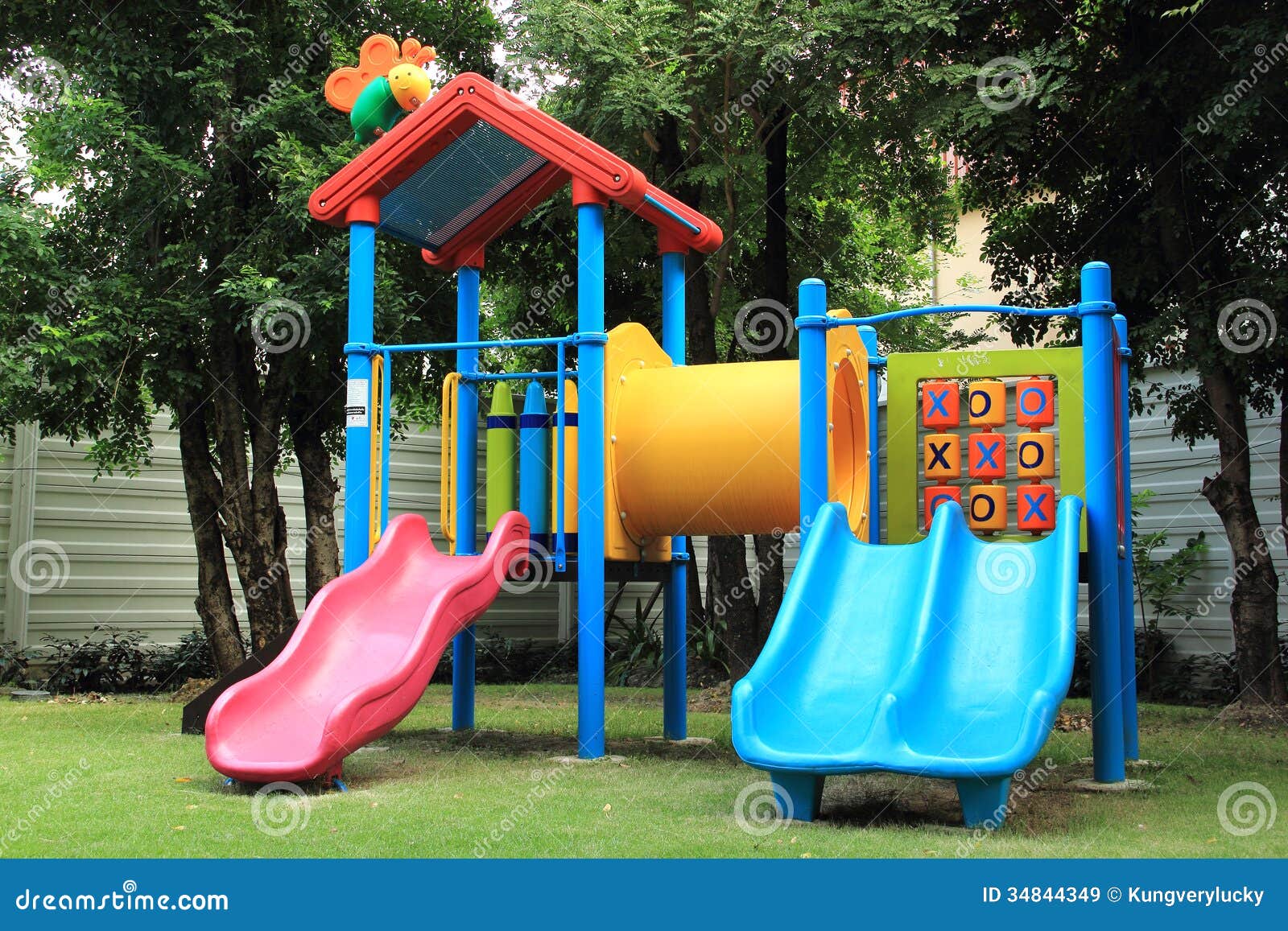 Colorful slider stock image. Image of yard, urban, equipment - 34844349