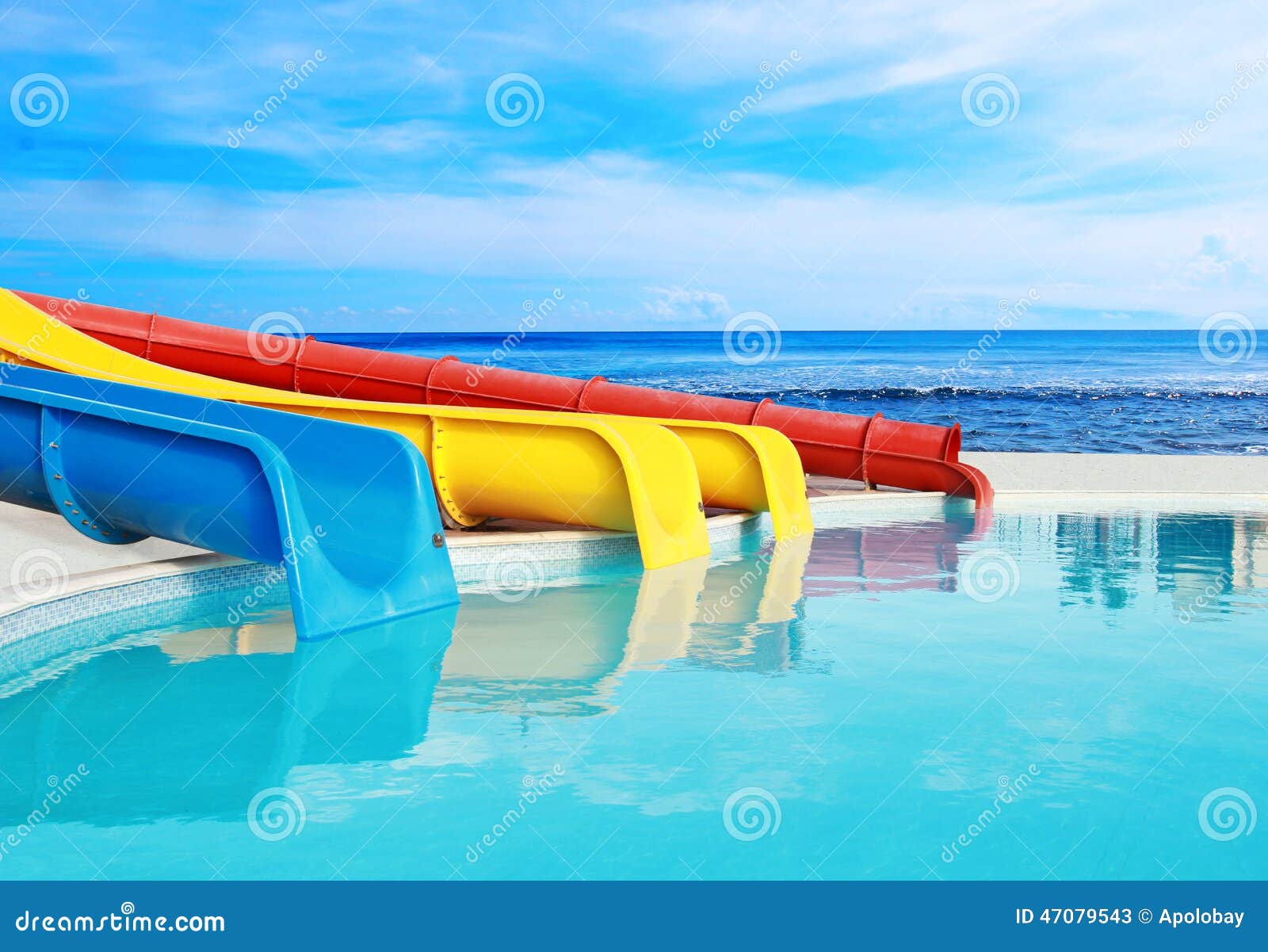 Colorful Slides at the Water Park Stock Image - Image of indonesia ...