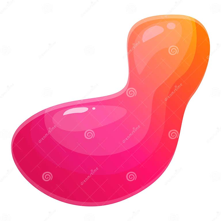Colorful Slime Blob Dripping Down Creating Abstract Shape Stock ...