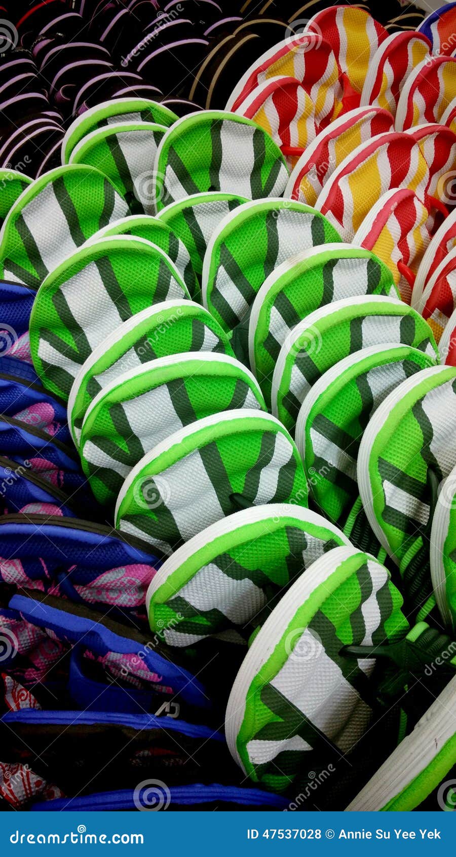 Colorful slippers stock photo. Image of store, footwear - 47537028