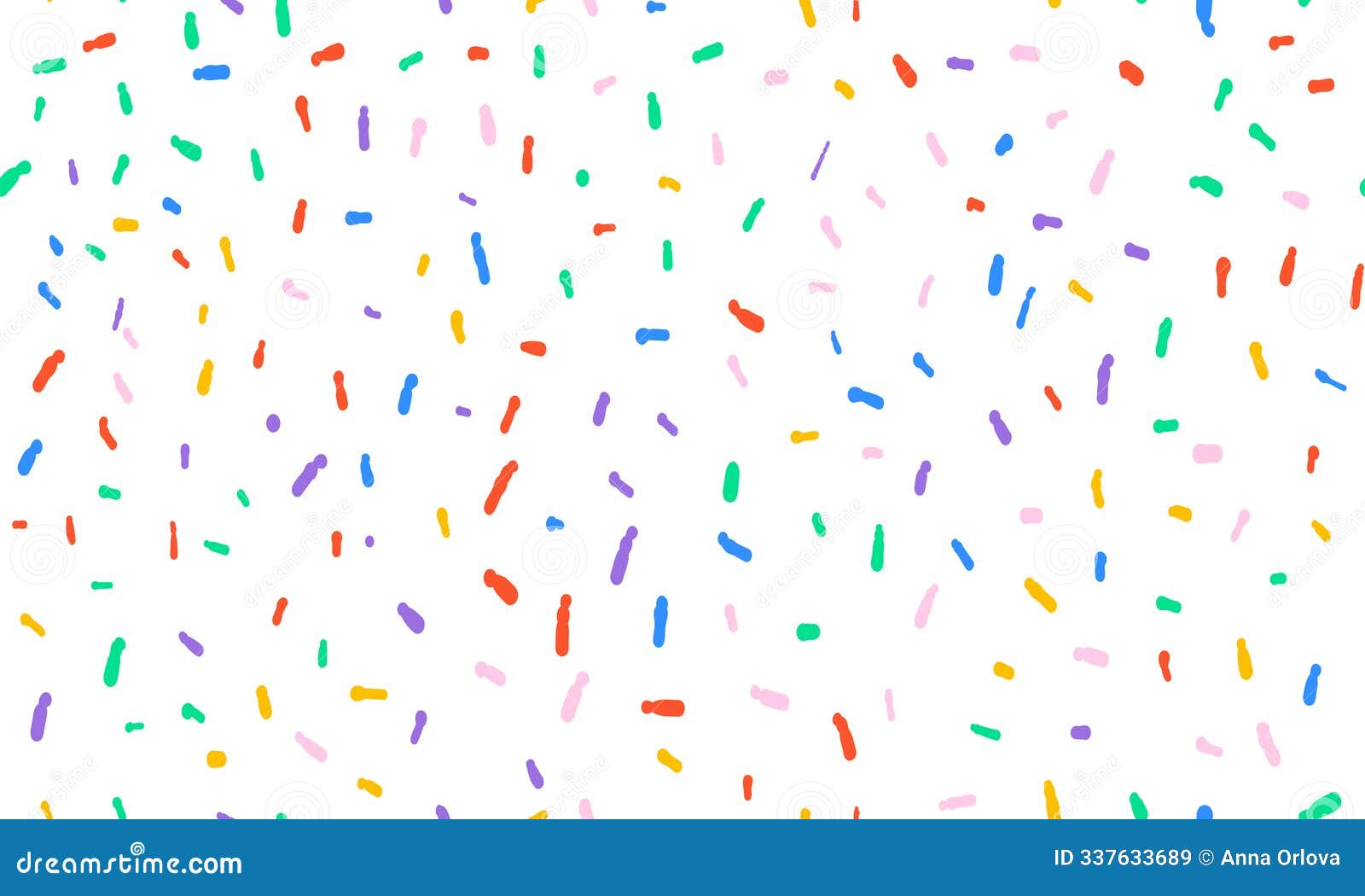 Colorful Small Dash Seamless Pattern on White Background Stock Vector ...