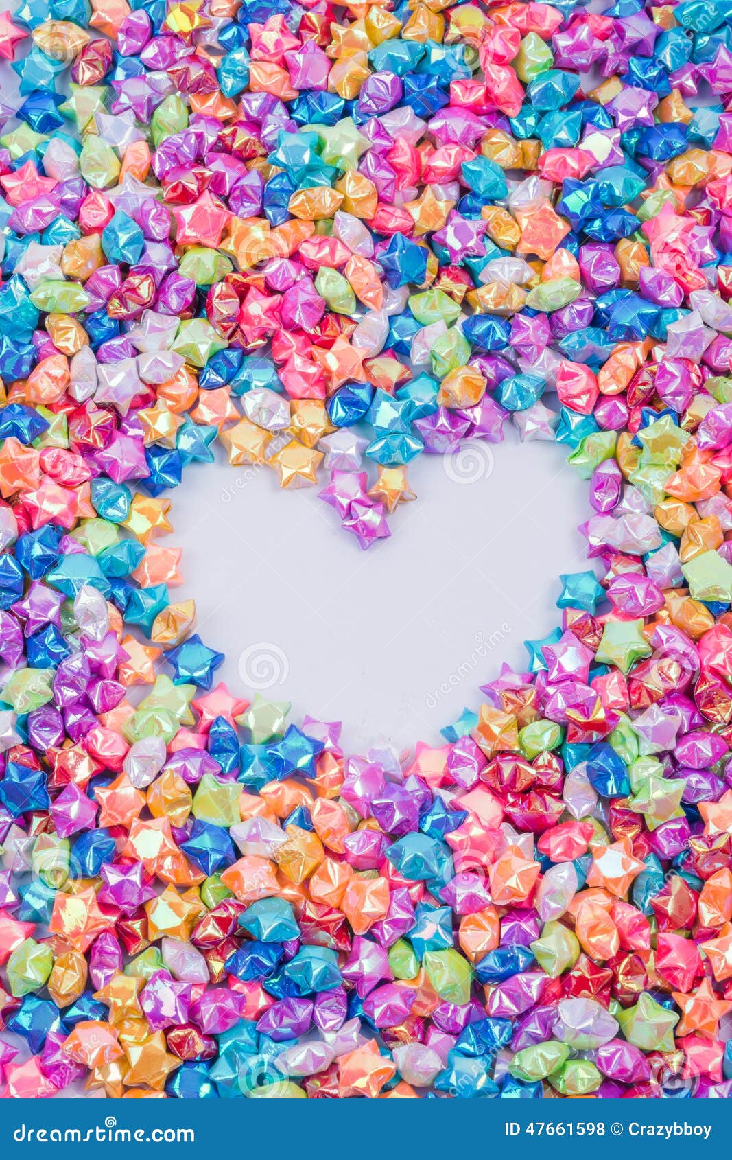 Colorful Small Star and Heart Frame Stock Photo - Image of elegance ...