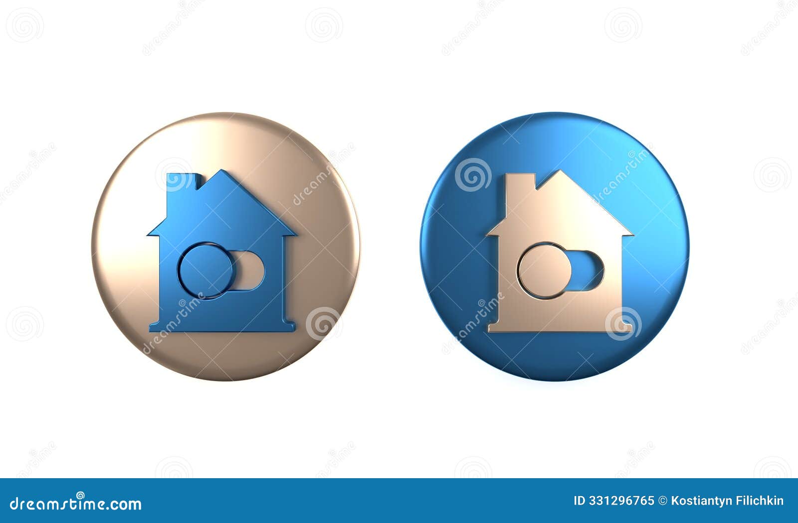 Colorful Smart Home Icon Isolated on White Background. Remote Control ...